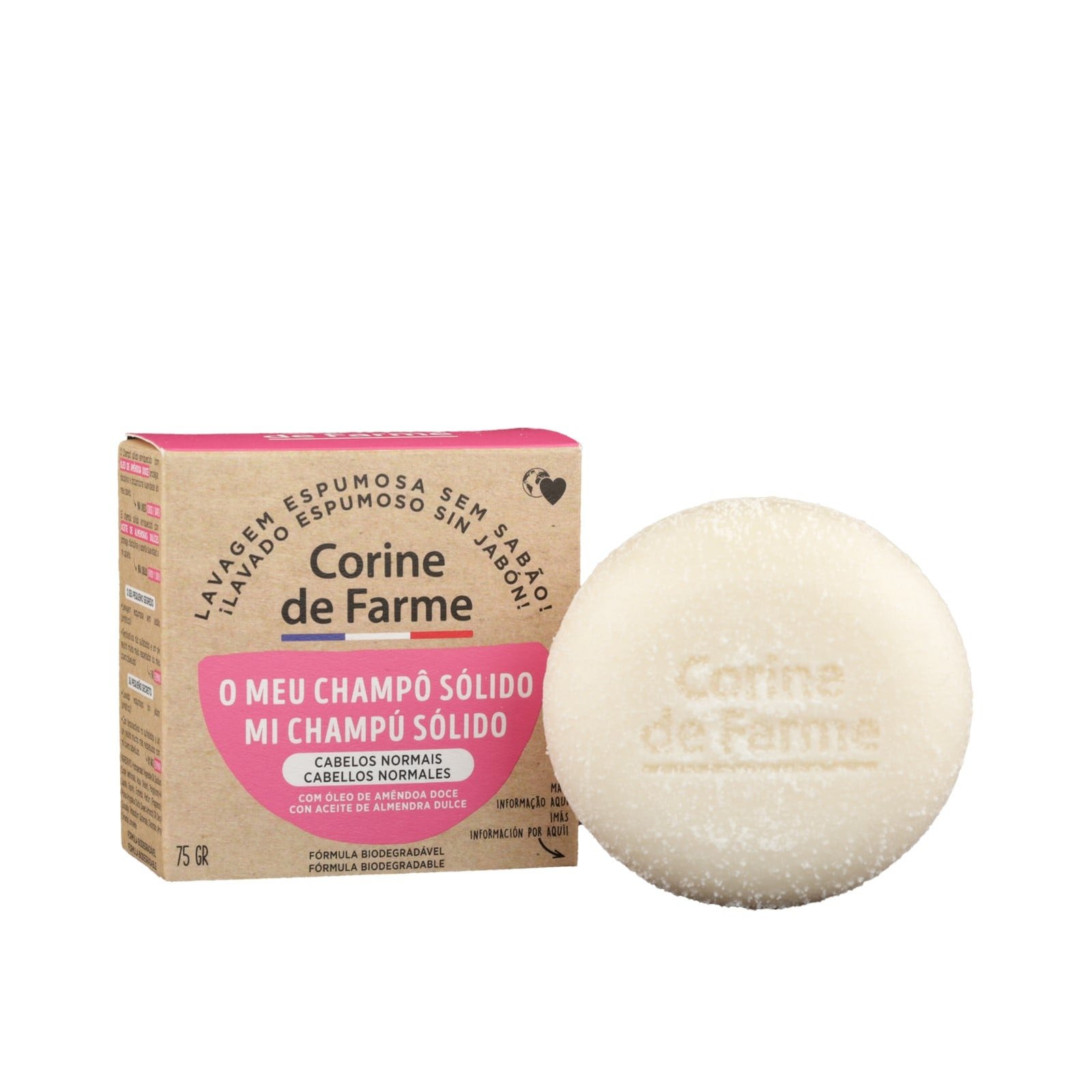 Corine de Farme Solid Shampoo with Sweet Almond Oil 75g USA