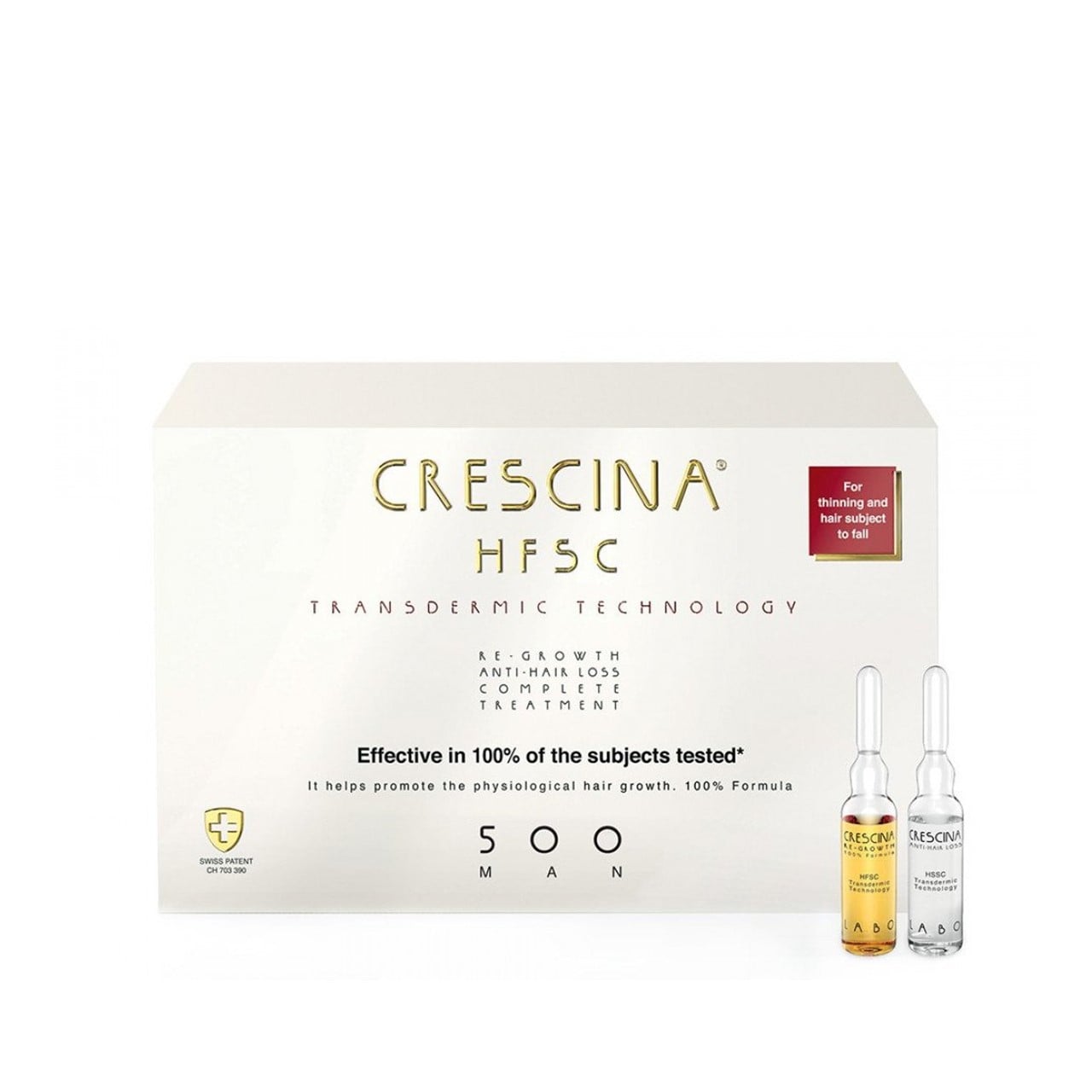 Crescina Hfsc Transdermic Treatment Man Ampoules 3.5Ml X10+10 Perú
