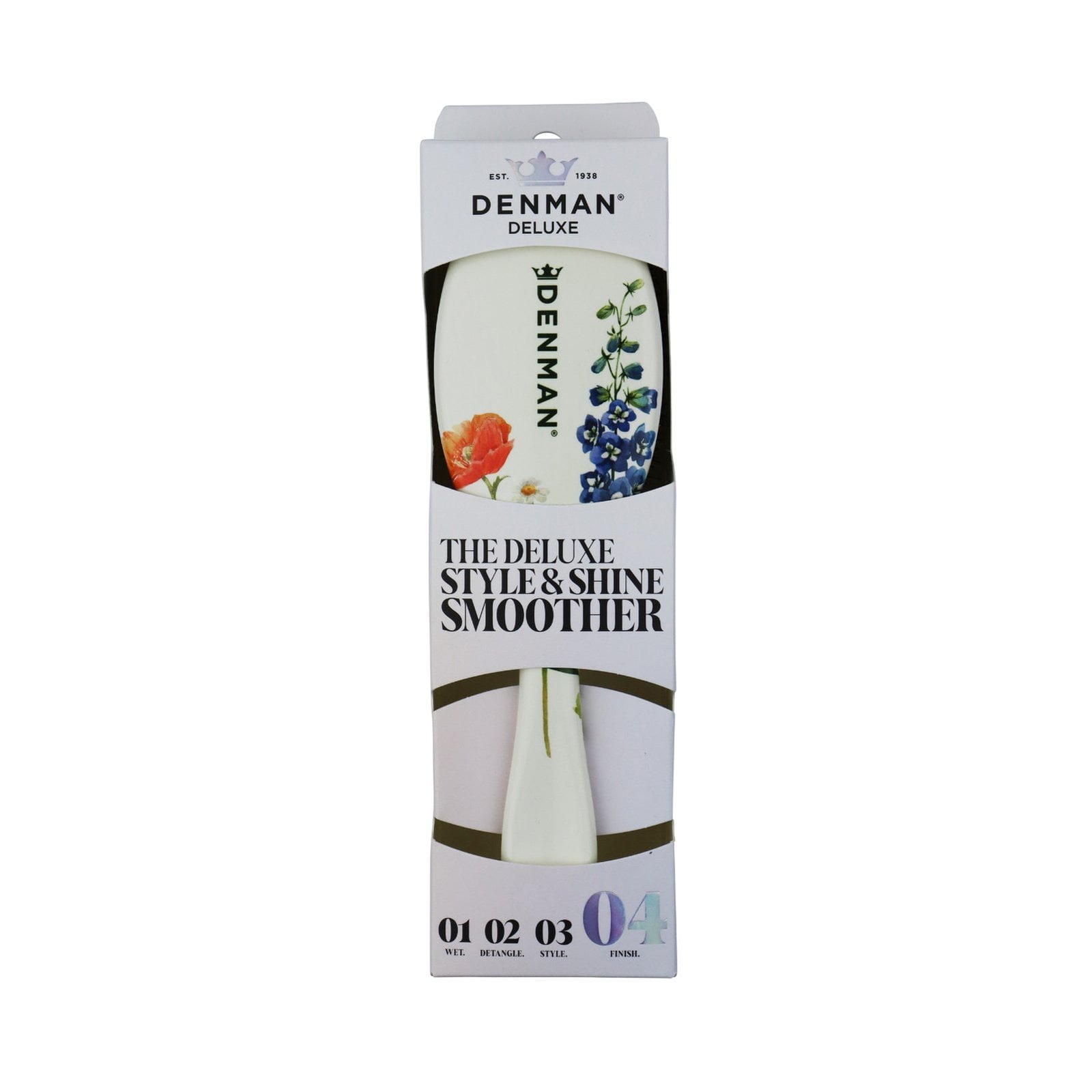Denman D81M The Deluxe Style & Shine Smoother Brush Floral Panama