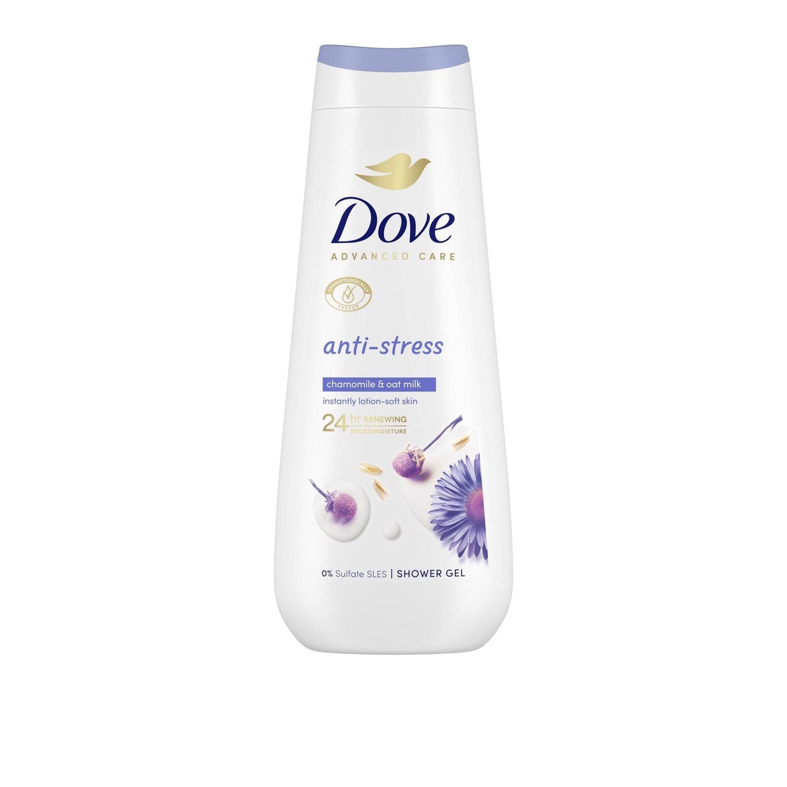 Dove Advanced Care Anti-Stress 24h Chamomile & Oat Milk Shower Gel 600Ml Österreich
