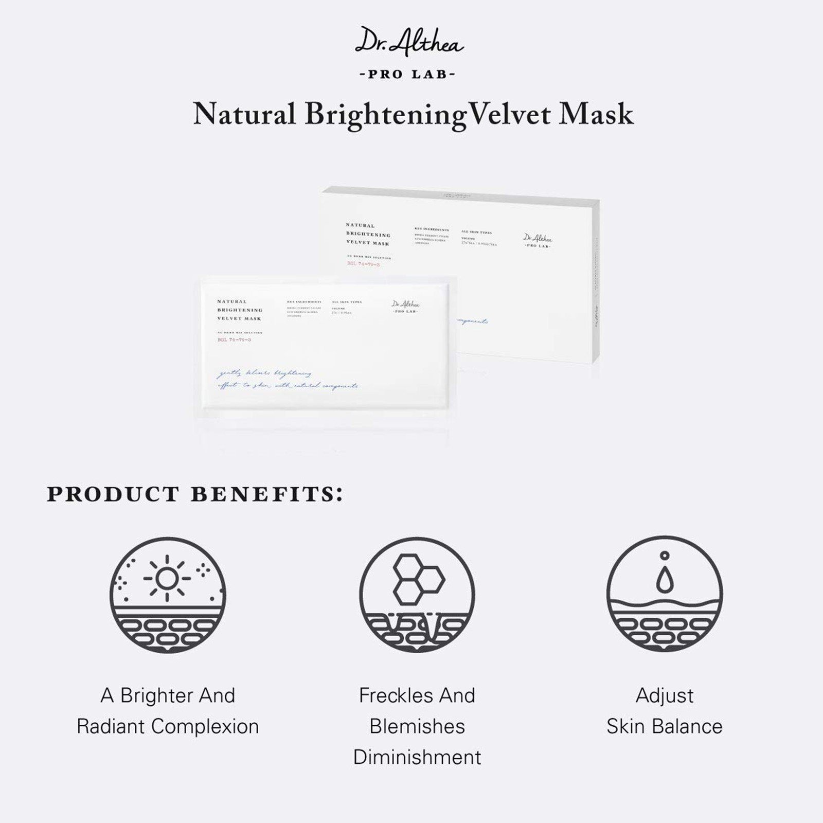 Dr. Althea Natural Brightening Velvet Mask x1 New Zealand