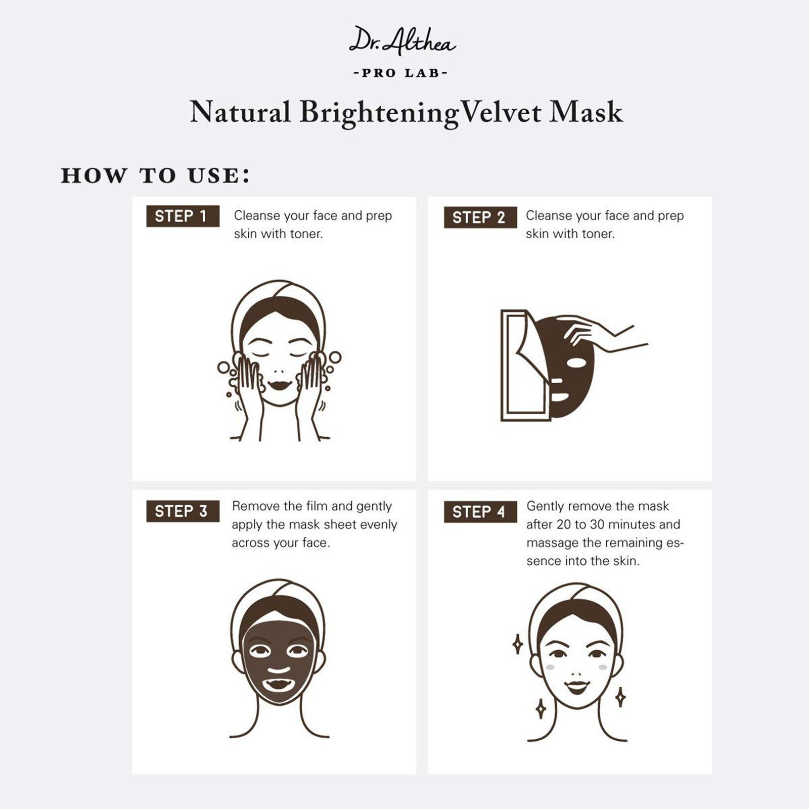 Dr. Althea Natural Brightening Velvet Mask x1 New Zealand