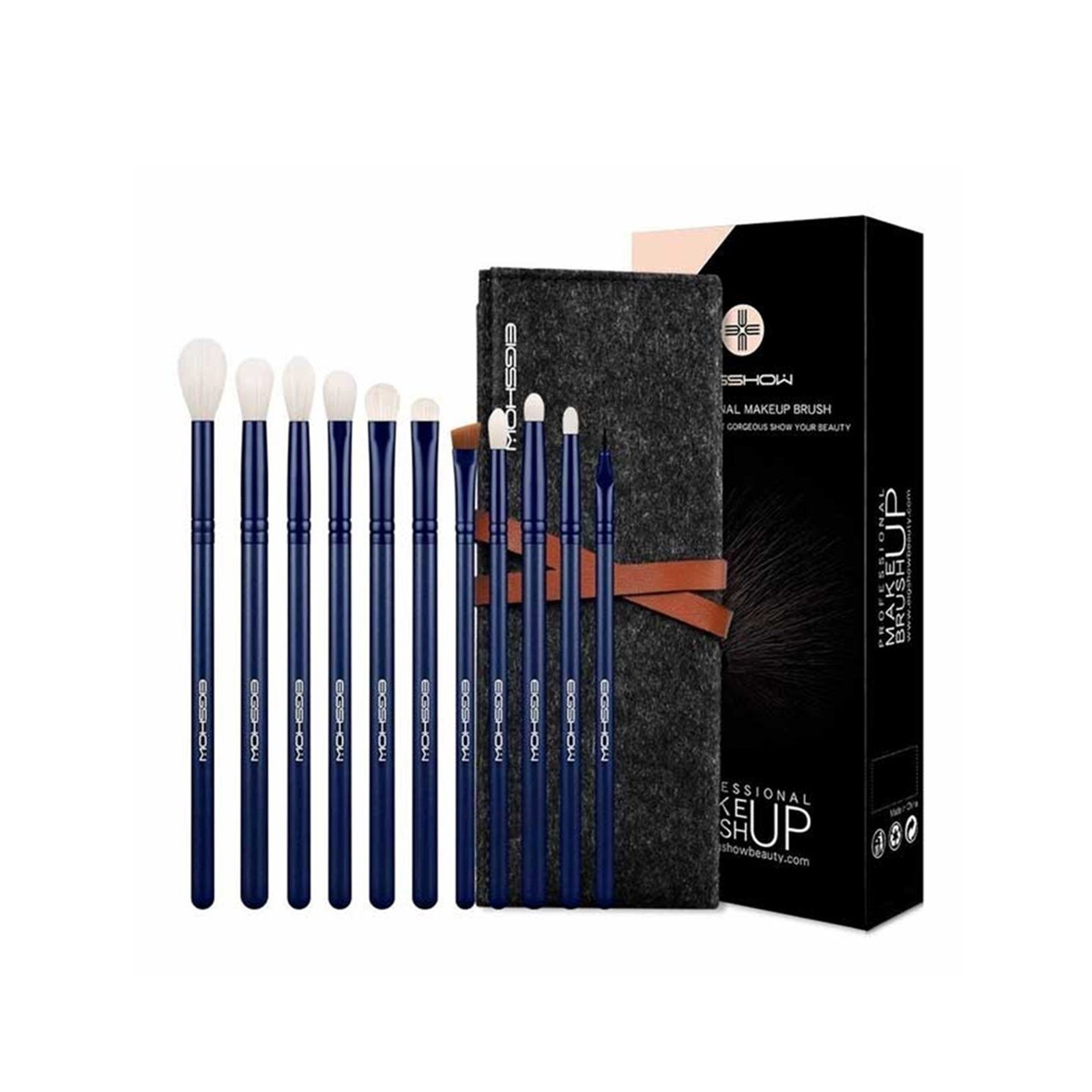 Eigshow Beauty Jade Series Eye Brush Kit Tourmaline Blue USA