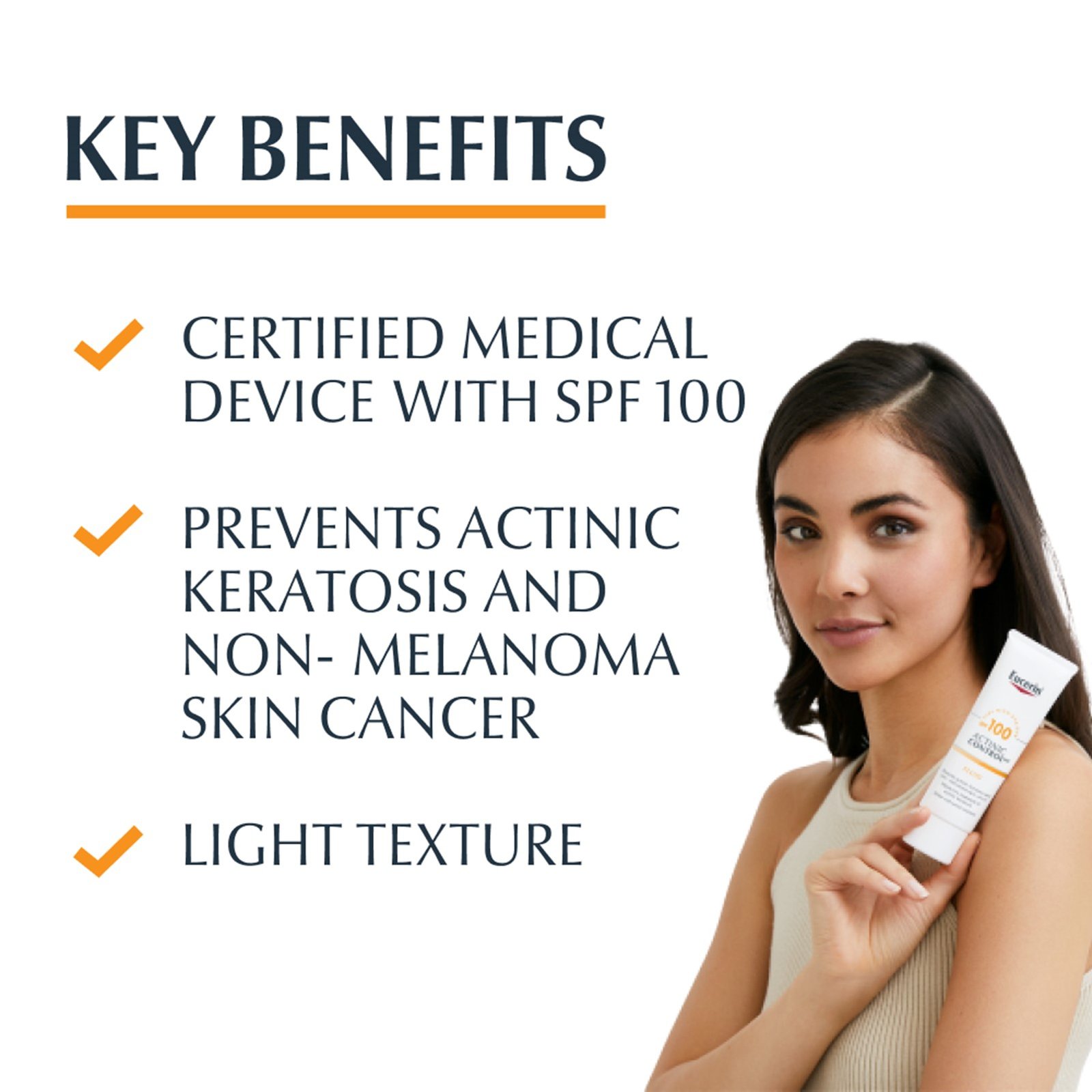 Eucerin Actinic Control MD Fluid 100 Actinic Keratosis 80ml USA