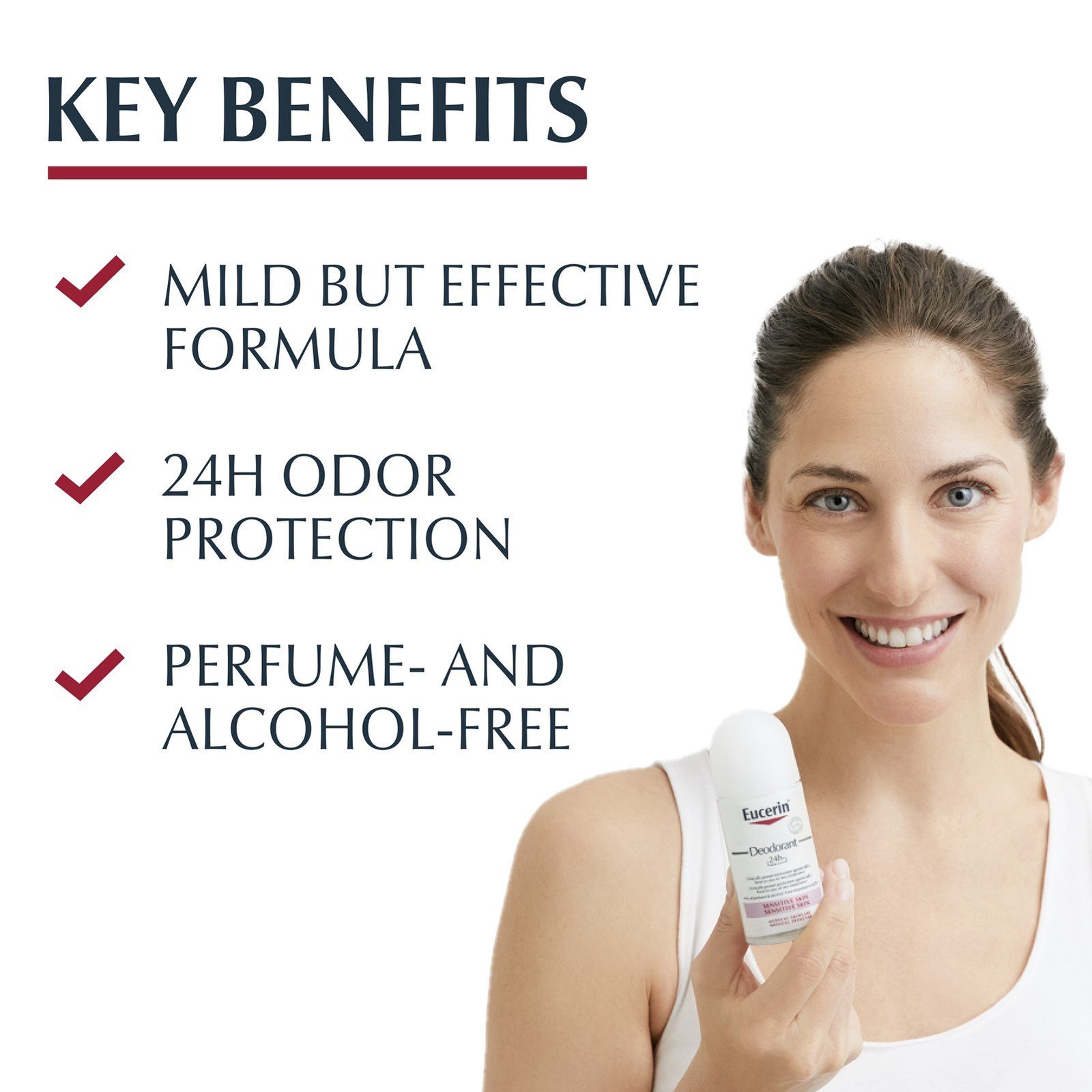 Eucerin Deodorant Sensitive Skin 24h Roll-On 50ml (1.69floz) USA