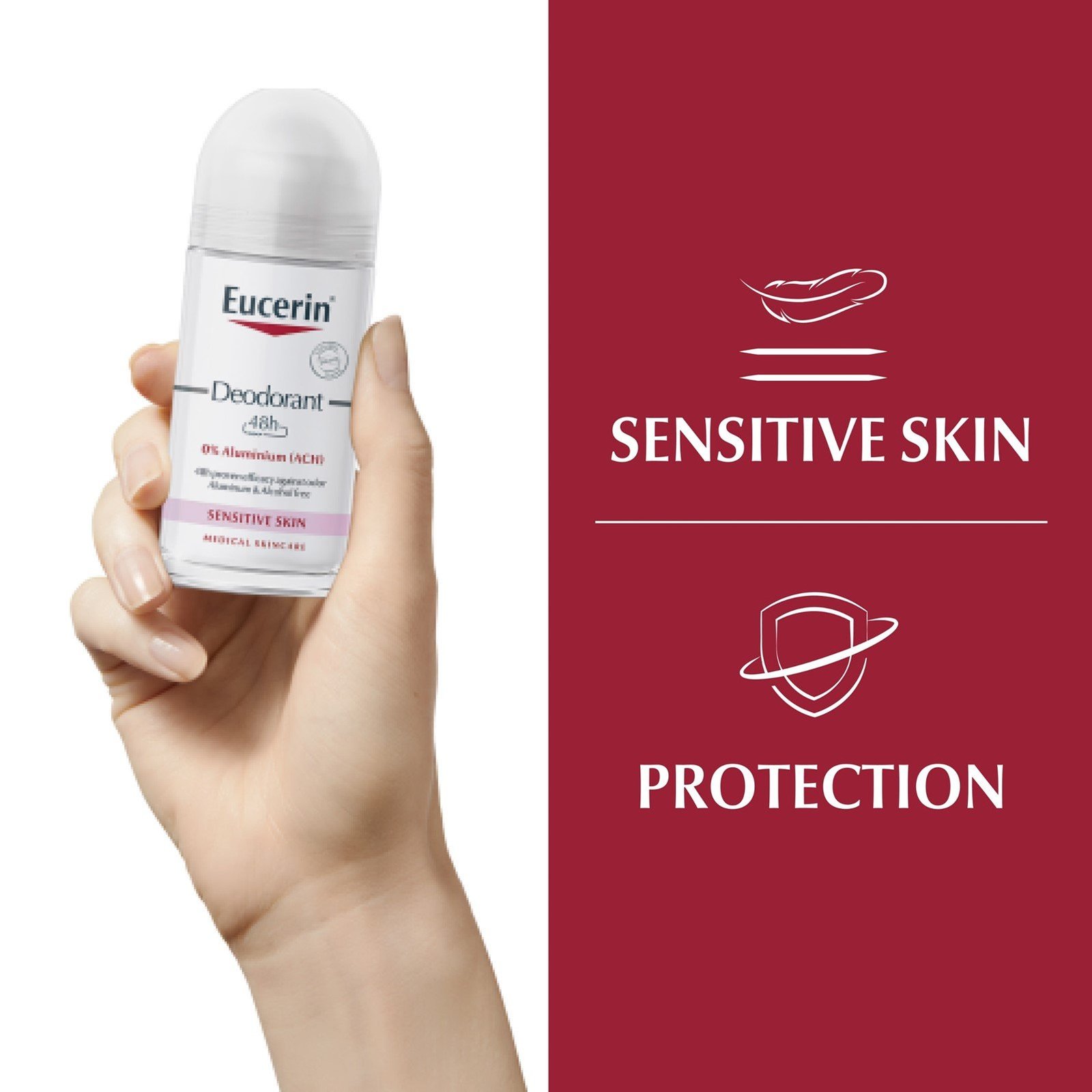 Eucerin Deodorant Sensitive Skin 48h 0% Aluminium Roll-On 50Ml Chile