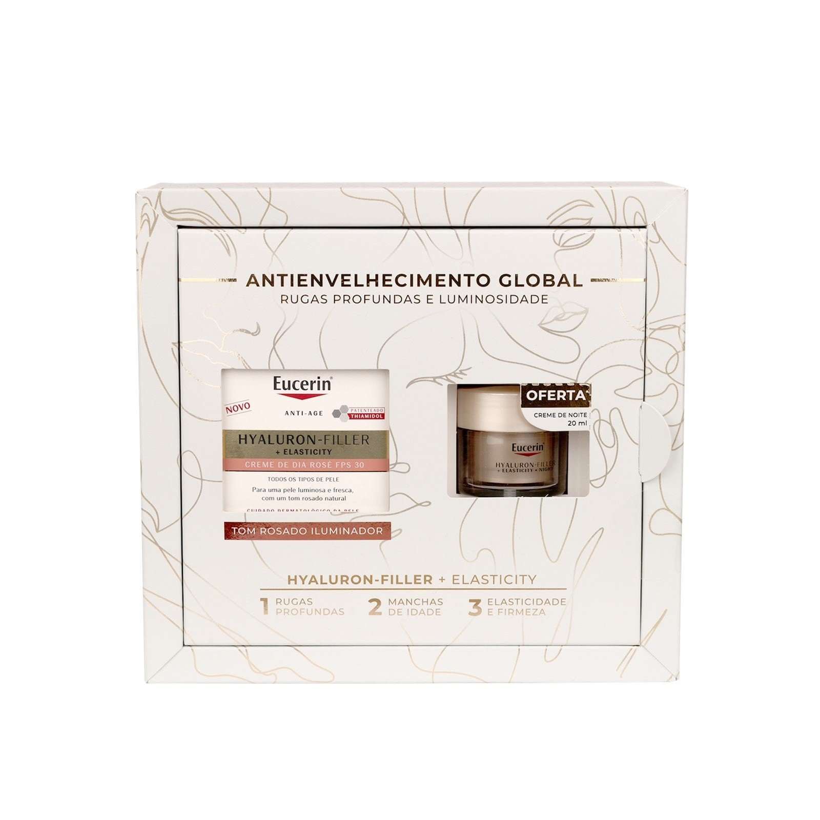 Eucerin Hyaluron-Filler + Elasticity Global Anti-Aging Routine Gift Set ...