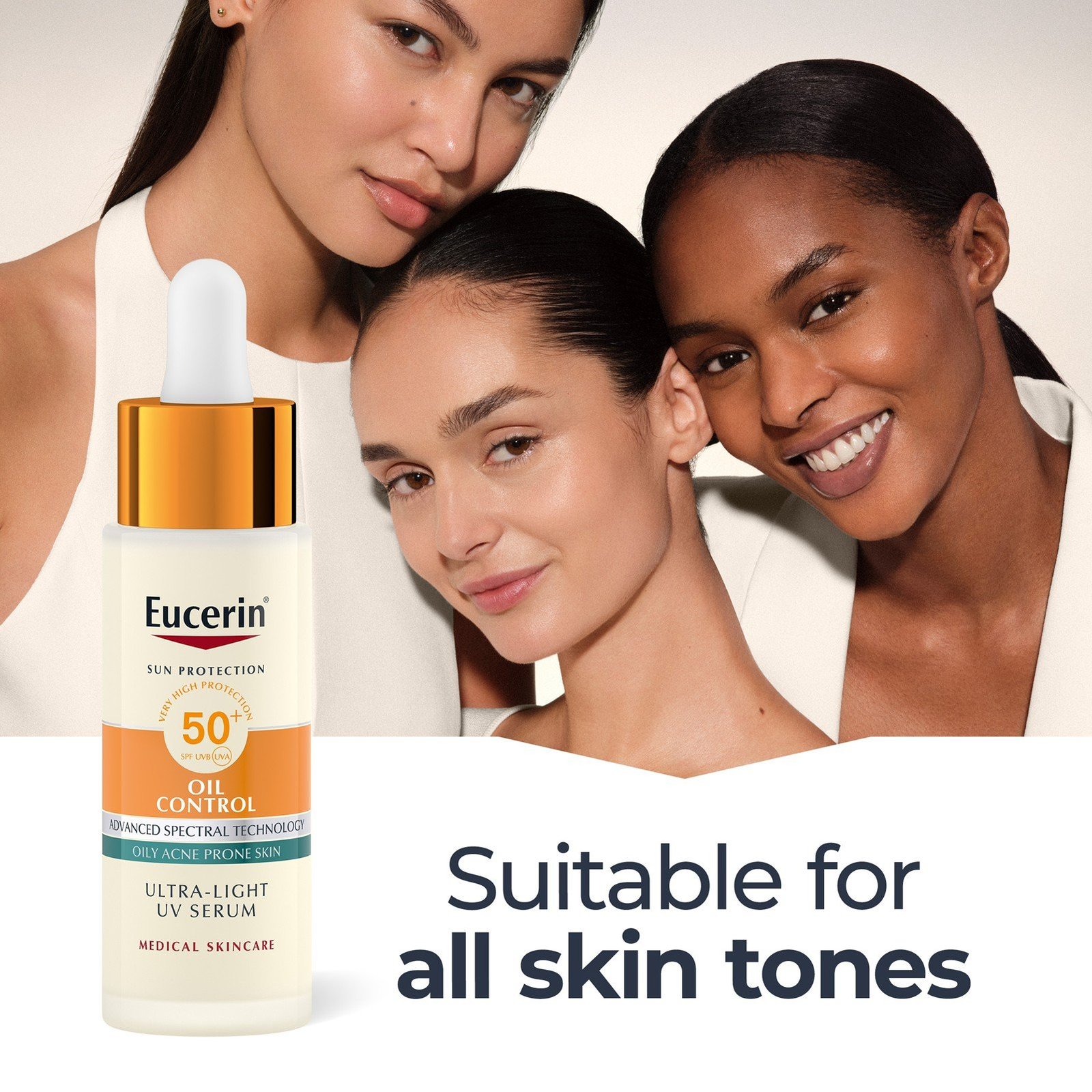 Eucerin Sun Oil Control Dry Touch Ultra-Light UV Serum Spf50+ 50Ml Norge