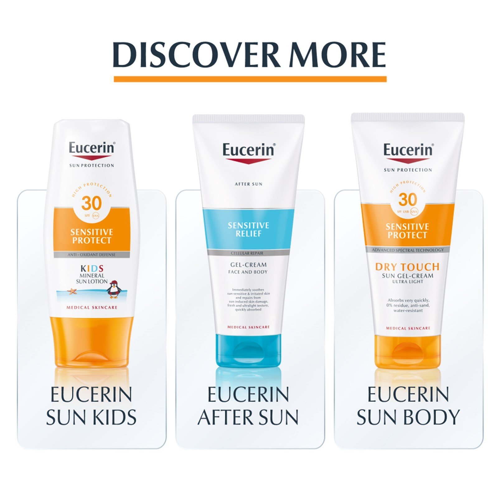 Eucerin Oil Control Sun Gel-Cream Dry Touch SPF50+ Sunscreen 50ml (1 ...