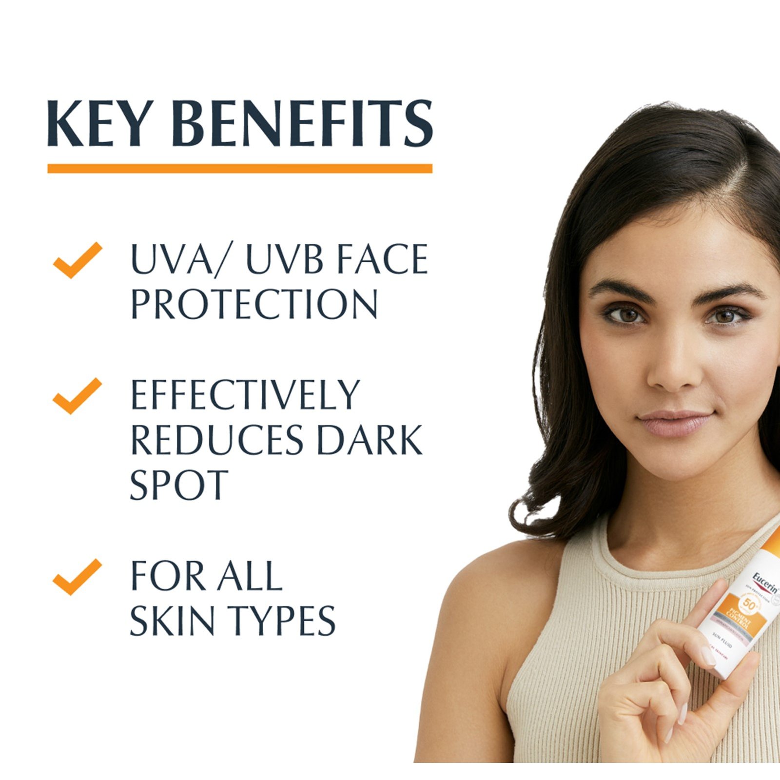 Eucerin Sun Pigment Control Sun Fluid SPF50+ Sunscreen 50ml (1.69floz) USA