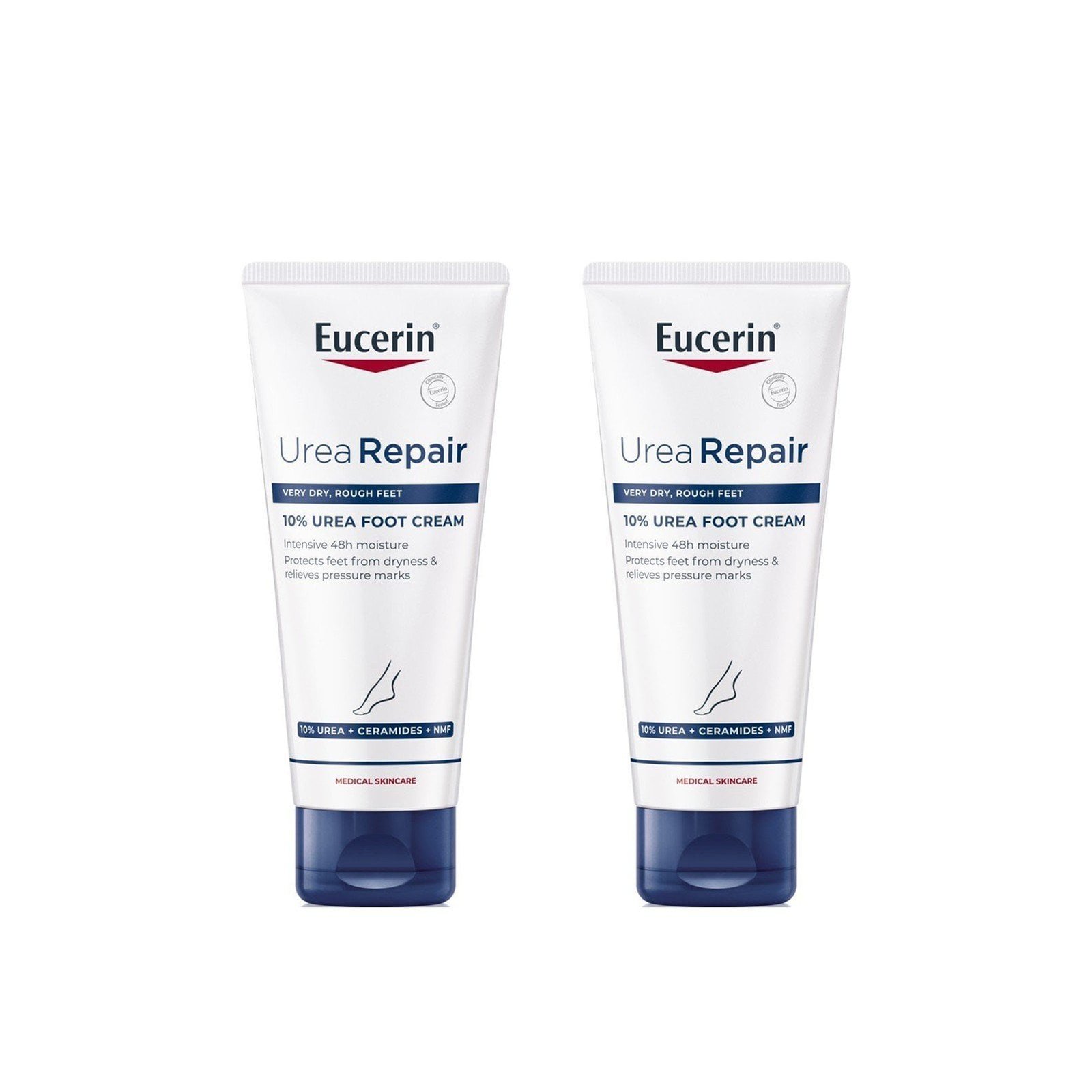Eucerin UreaRepair Foot Cream 10% Urea 100ml x2 (3.39floz x2) USA