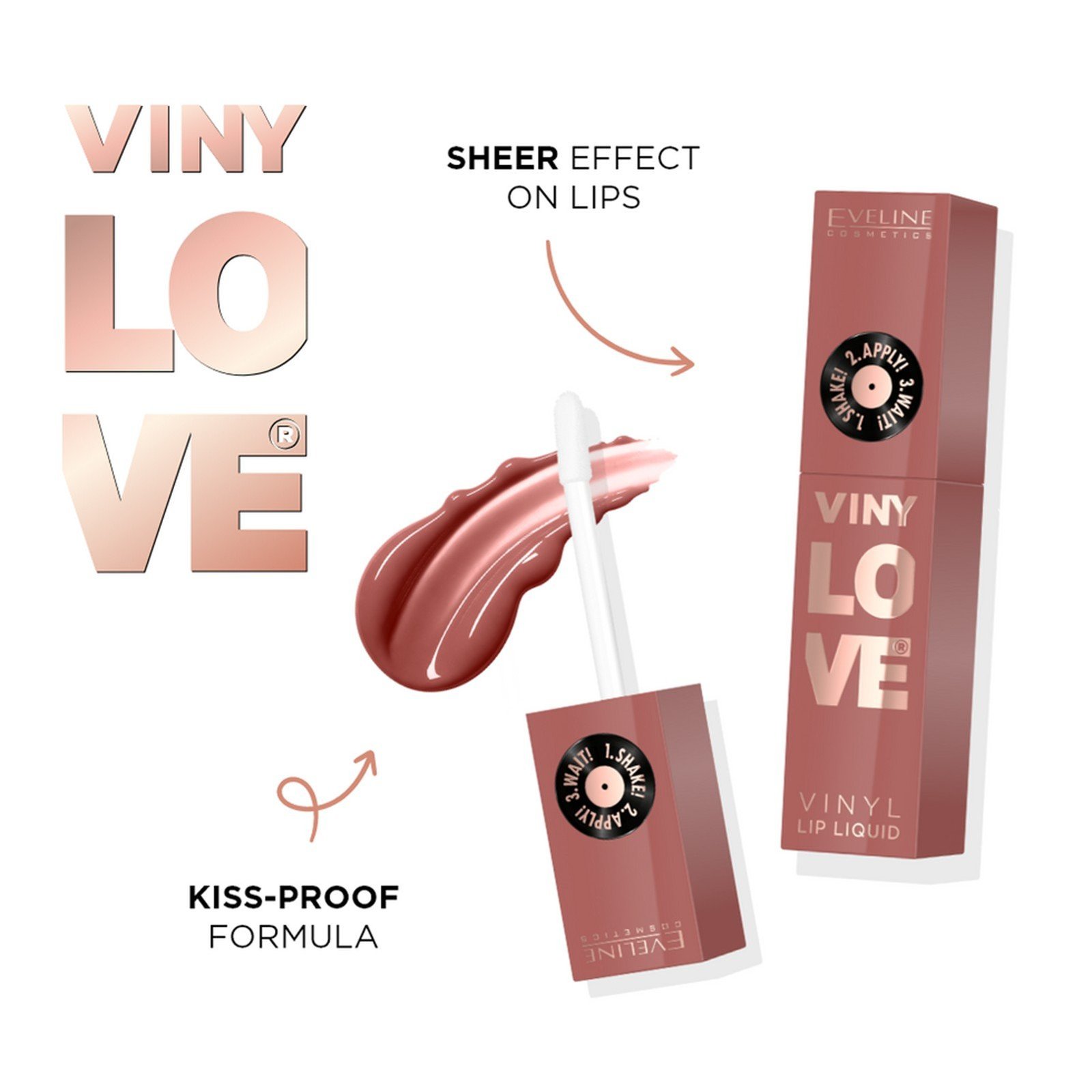 Eveline Cosmetics Viny Love Vinyl Lip Liquid 03 Bestie 4ml Switzerland