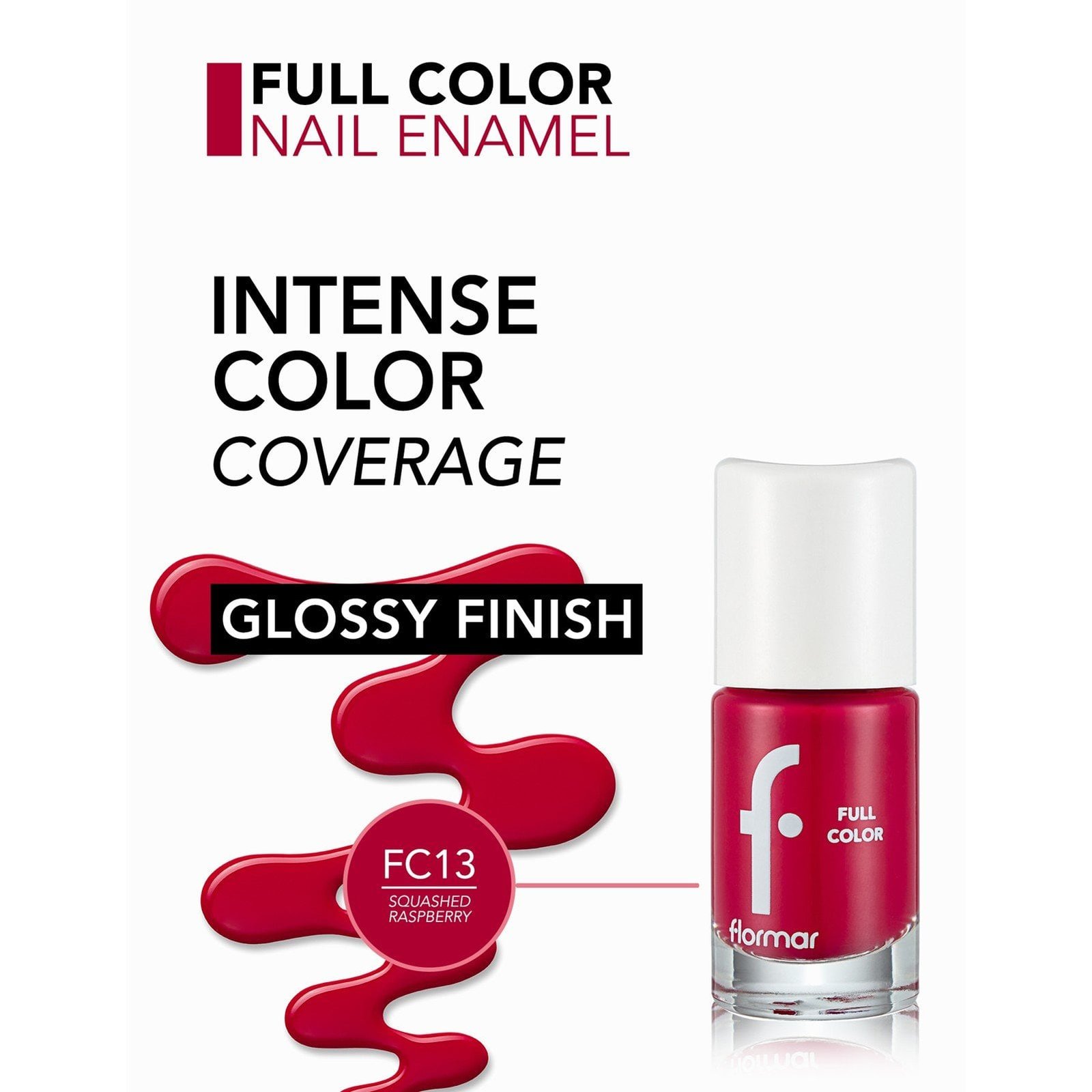Flormar Full Color Nail Enamel 13 Squashed Raspberry 8ml Seychelles