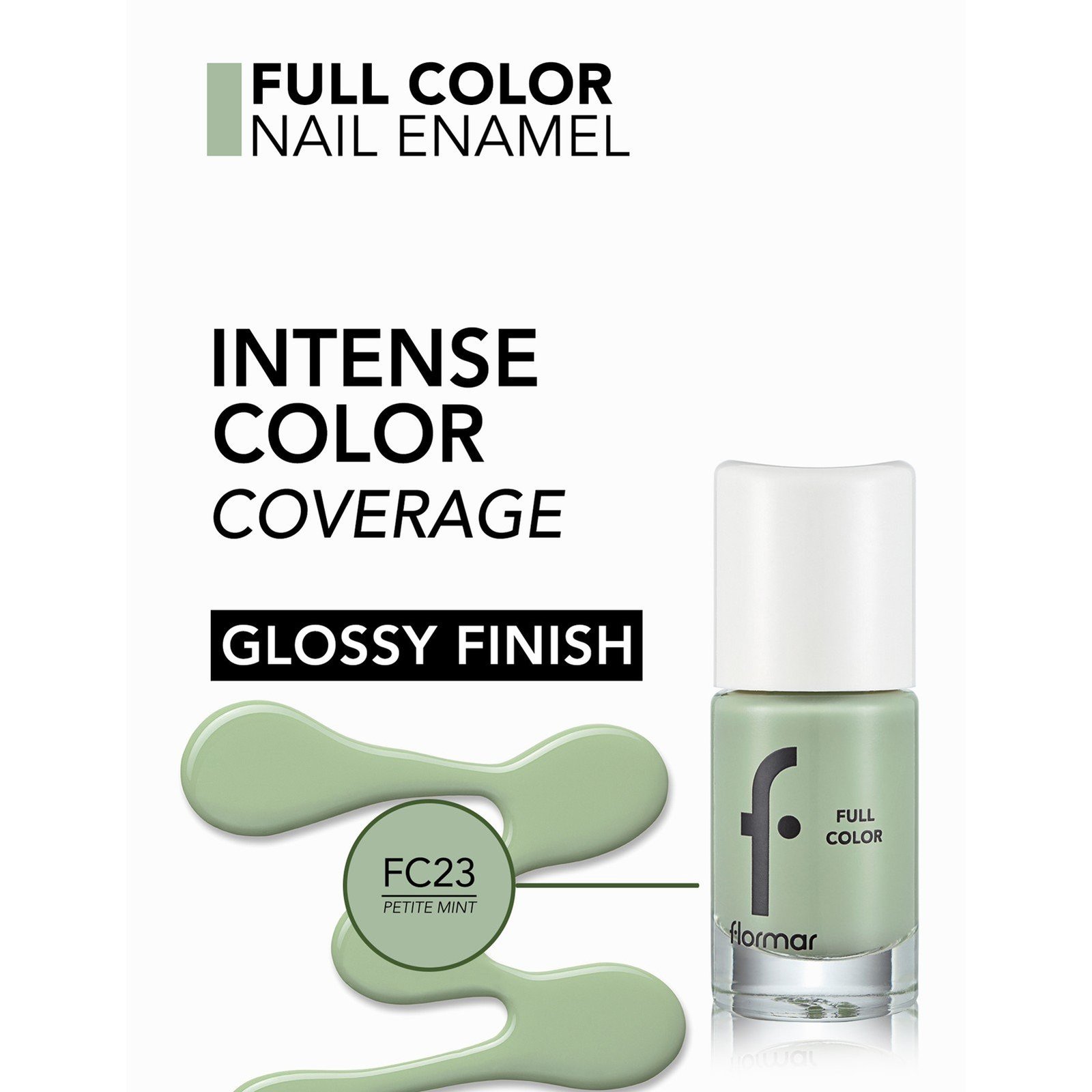 Flormar Full Color Nail Enamel 23 Petite Mint 8ml Mexico