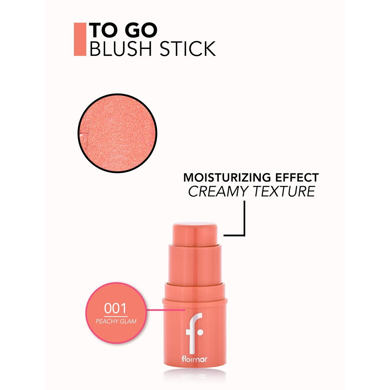 Flormar To Go Blusher Stick 01 Peachy Glam 4g Romania