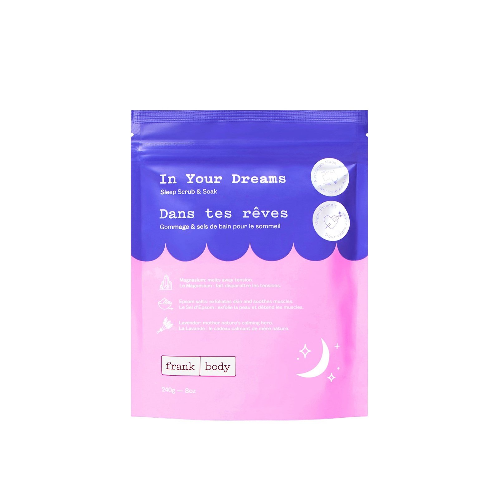 Frank Body in Your Dreams Sleep Scrub & Soak 240g USA