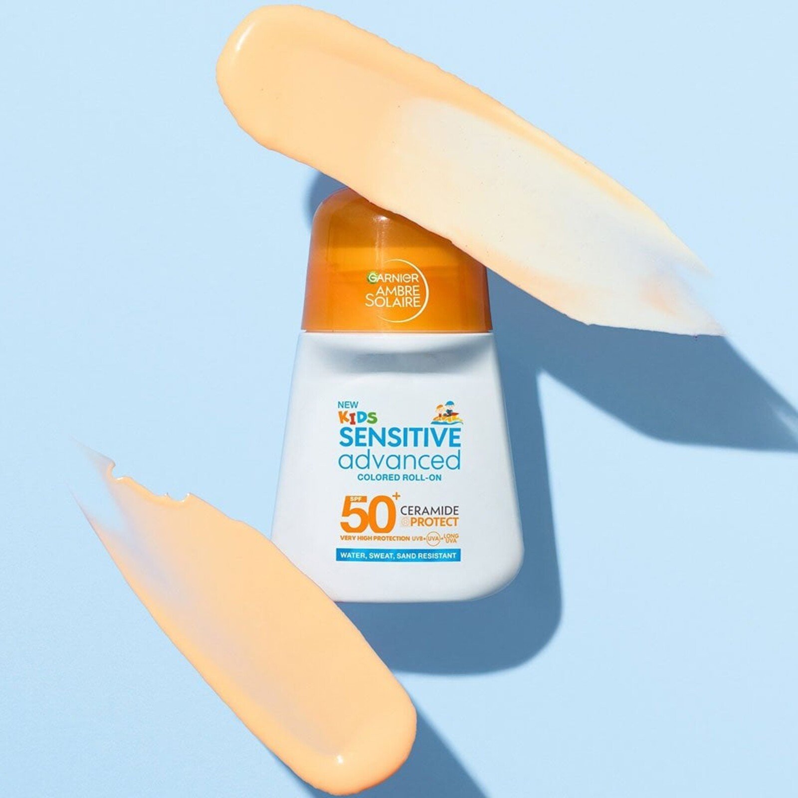Garnier Ambre Solaire Kids Advanced Sensitive Colored Roll-On SPF50 ...