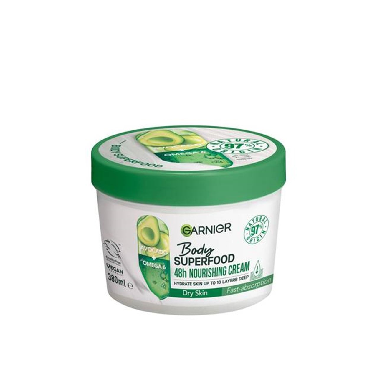 Garnier Body Superfood 48h Nourishing Cream Avocado 380ml (12.8floz) USA
