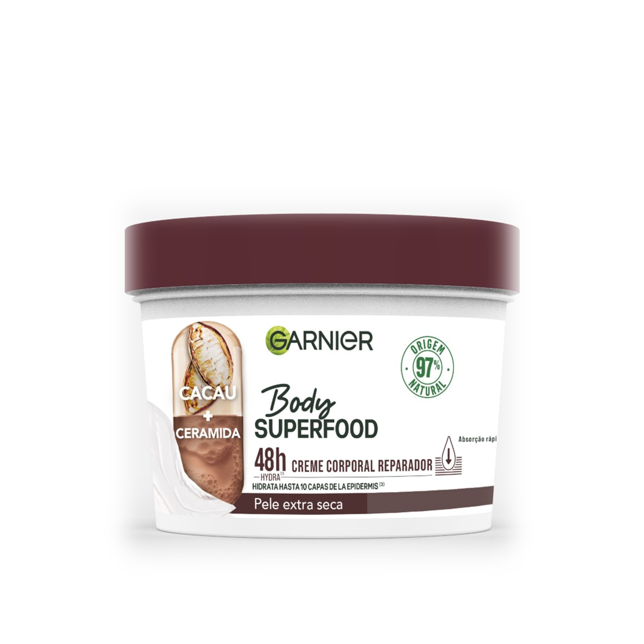 Garnier Body Superfood 48h Repairing Cream Cocoa 380ml (12.8floz ...