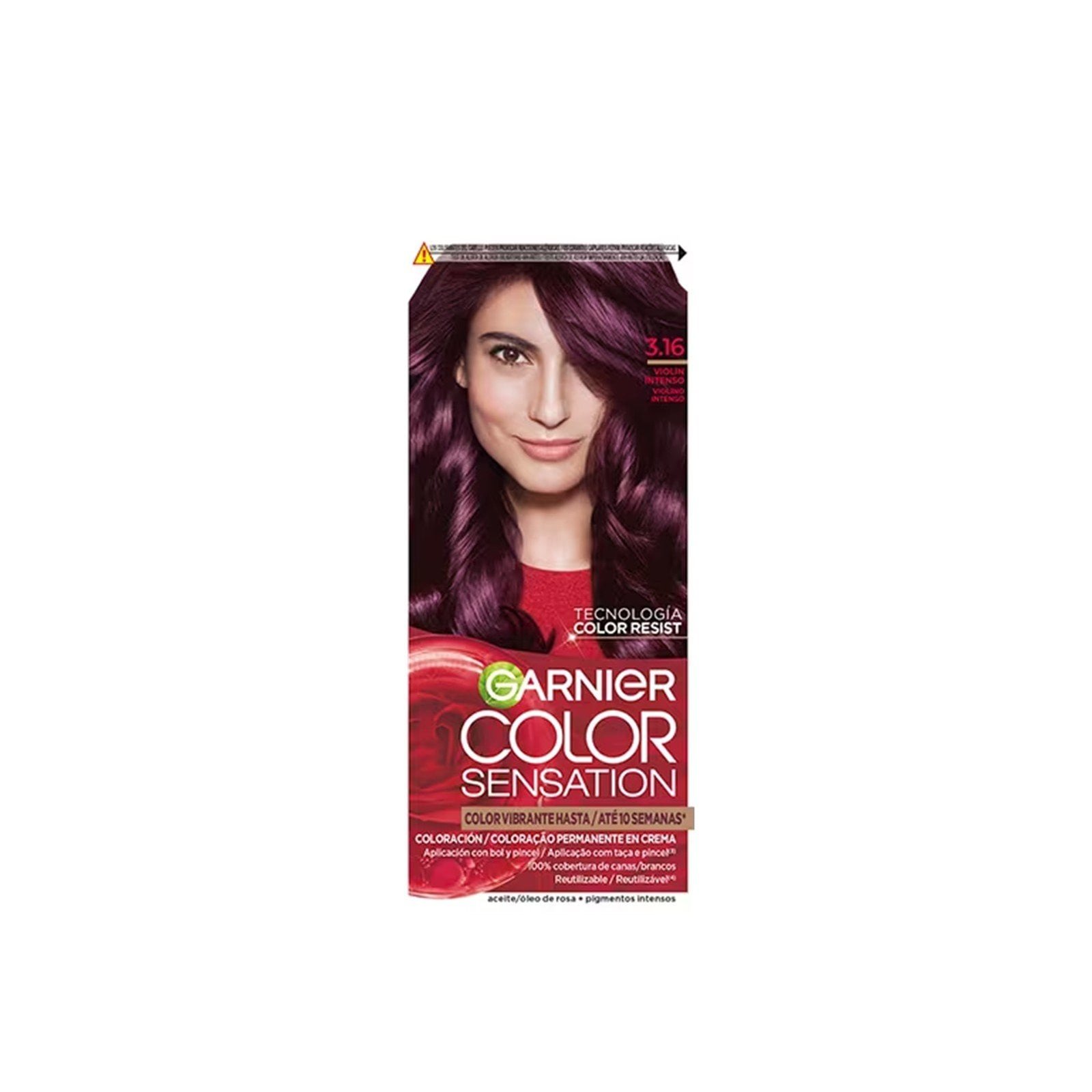 Garnier Color Sensation Permanent Hair Dye 3.16 Intense Violet Antigua ...