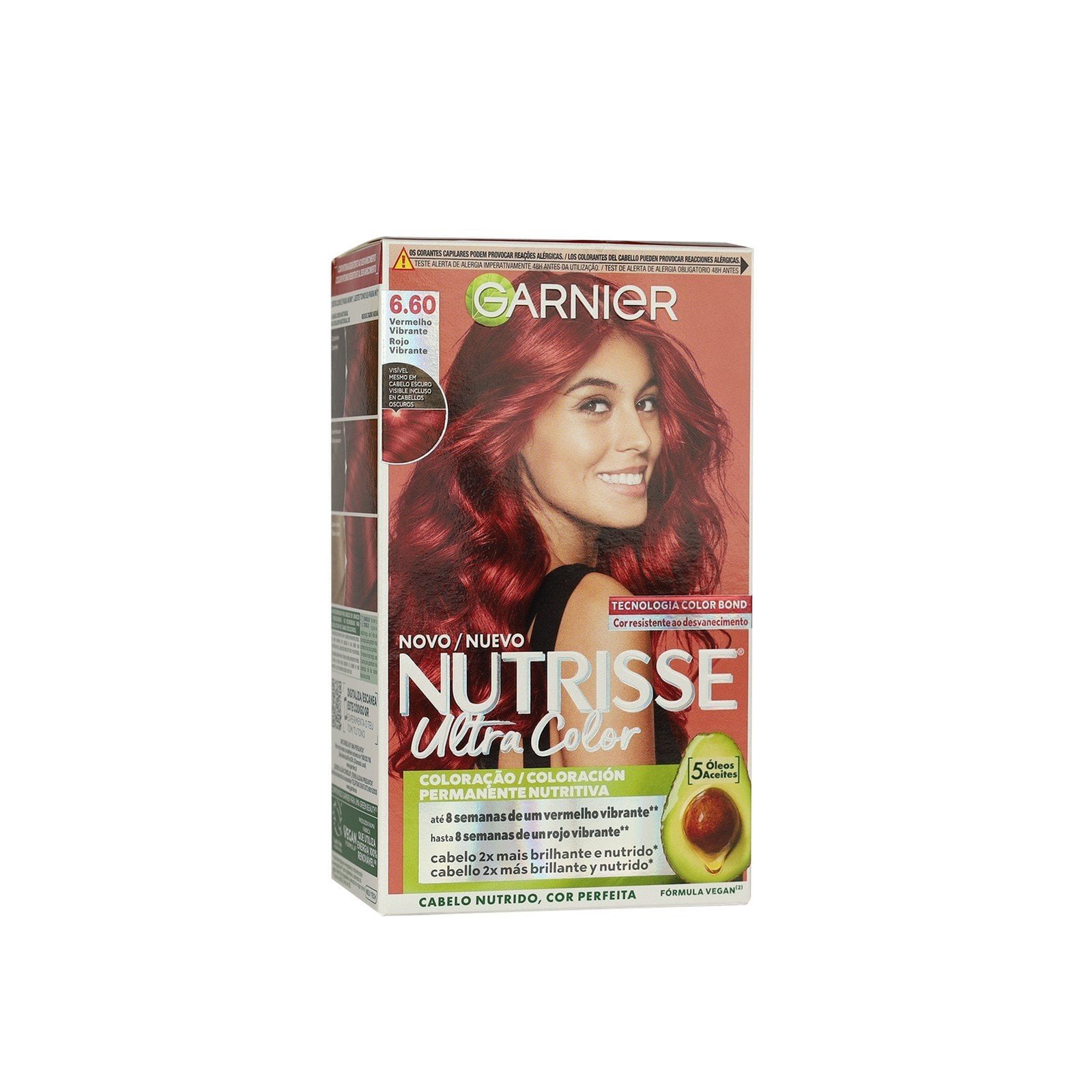 Garnier Nutrisse Ultra Color Permanent Hair Dye 6.60 Fiery Red USA