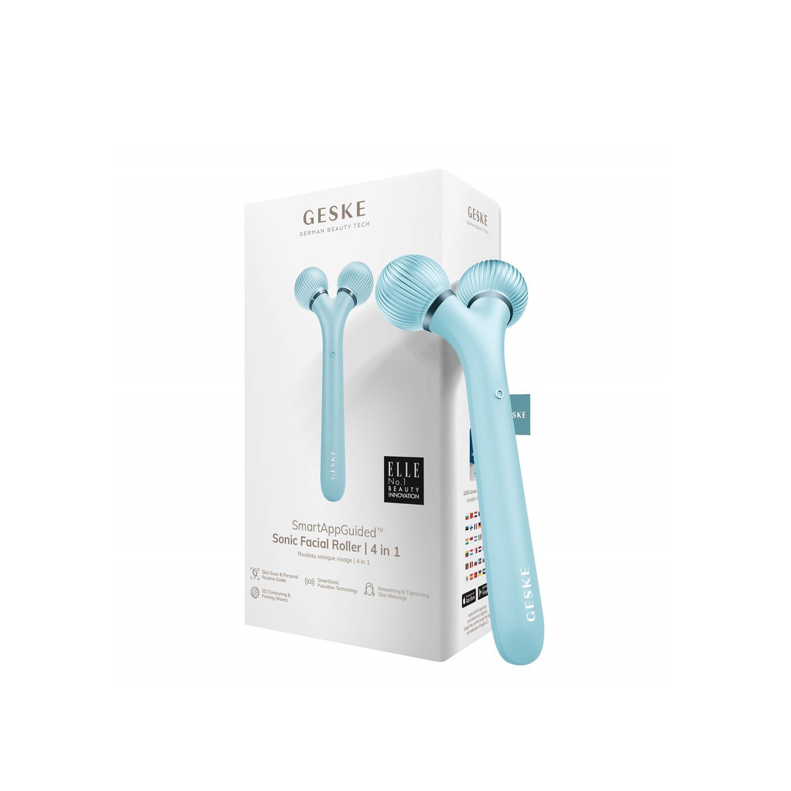 GESKE Sonic Facial Roller 4-In-1 Turquoise South Korea