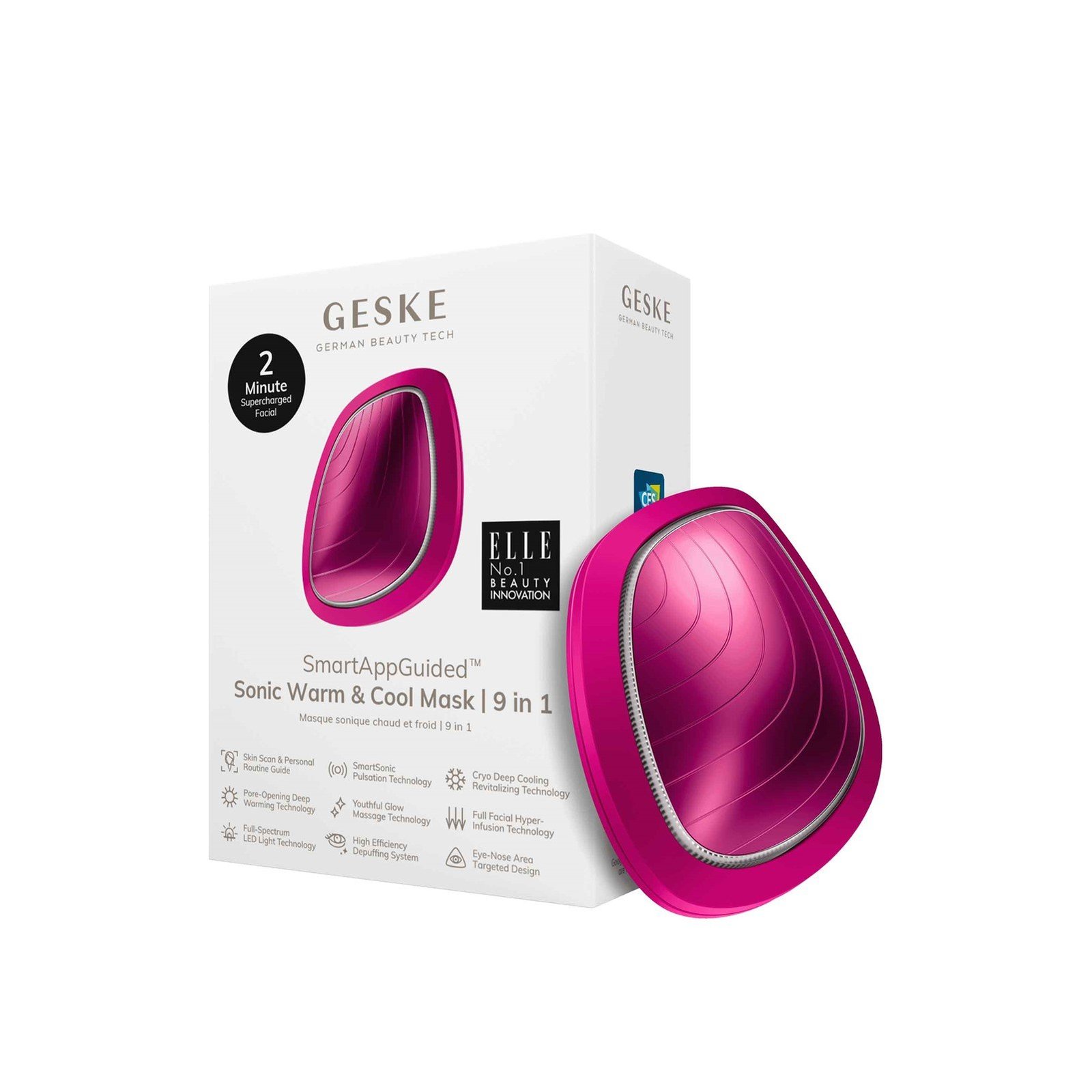 GESKE Sonic Warm & Cool Mask 9-In-1 Magenta