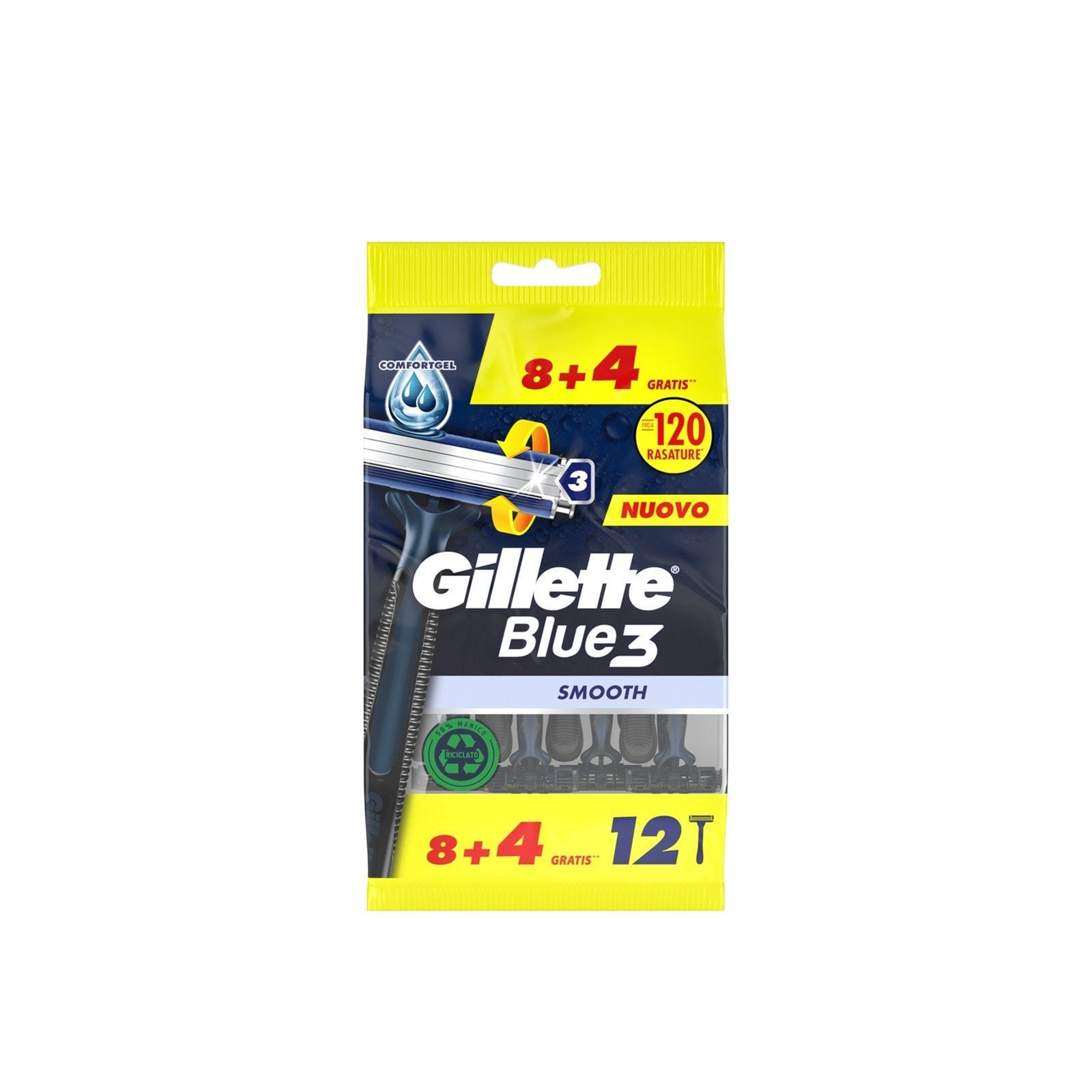 Gillette Blue3 Smooth Disposable Razors x12 Perú