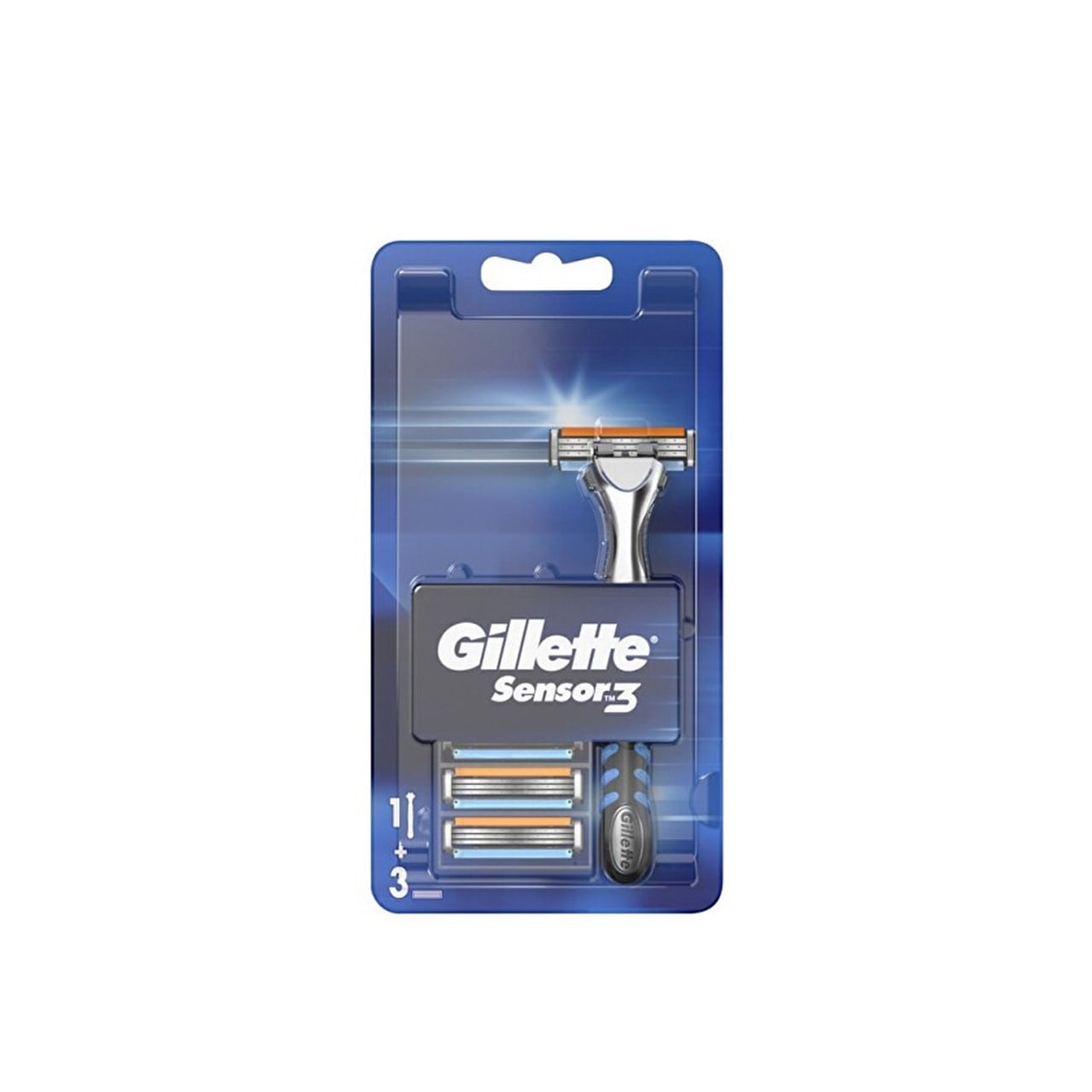 Gillette Sensor3 Razor + 3 Replacement Blades Belgique