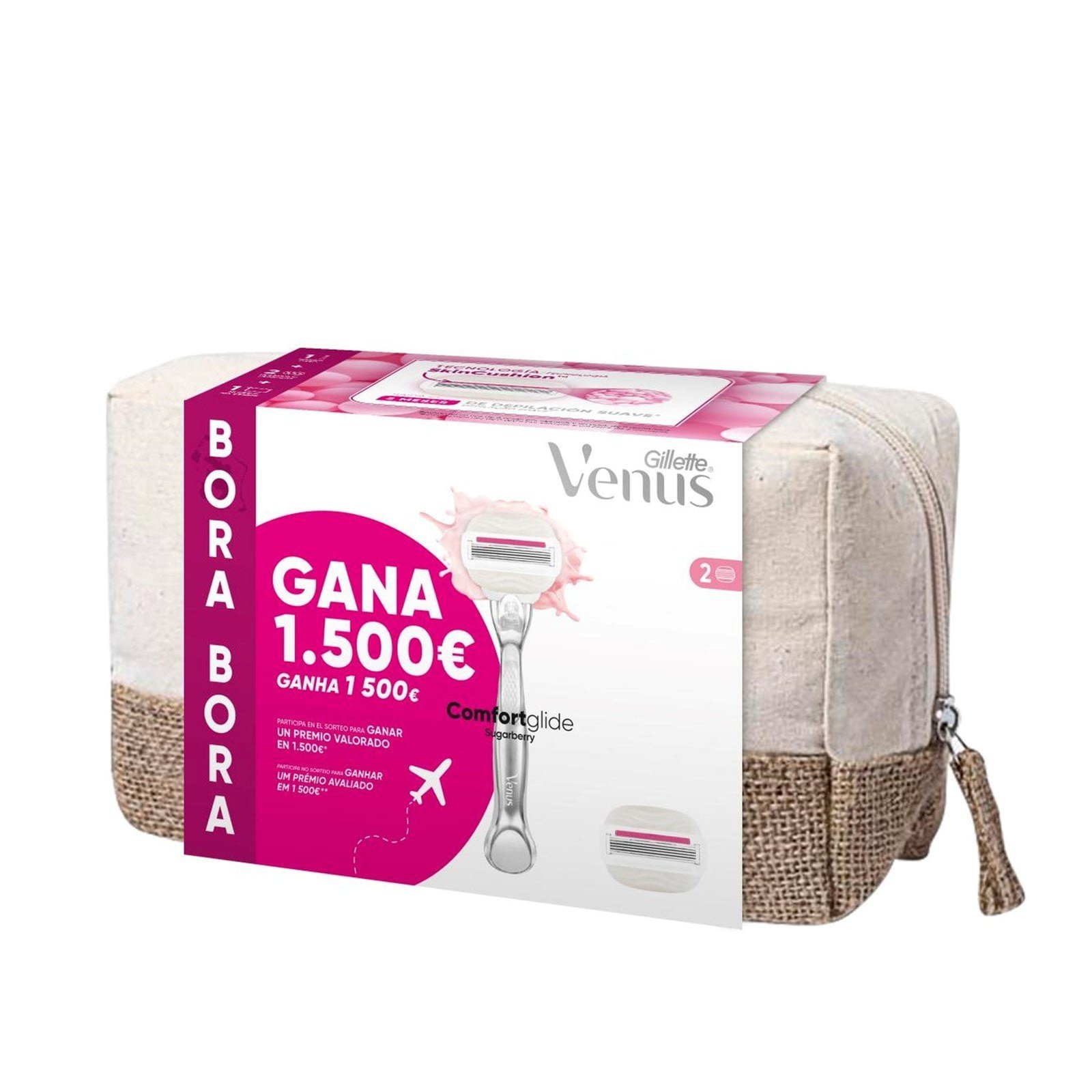 Gillette Venus ComfortGlide Sugarberry Razor + Necessaire USA