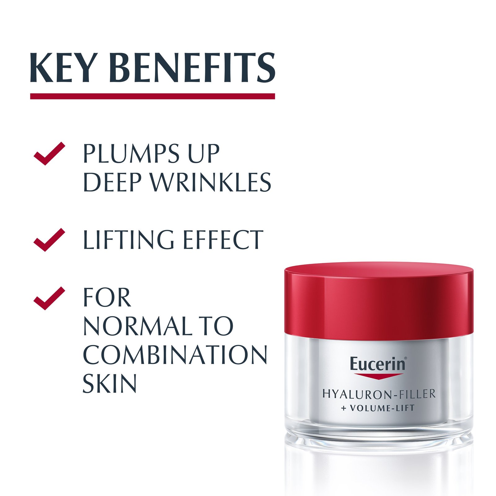 Eucerin Hyaluron-Filler Volume-Lift Day Cream SPF15 ขนาด 50 ml. แพคเกจ ...