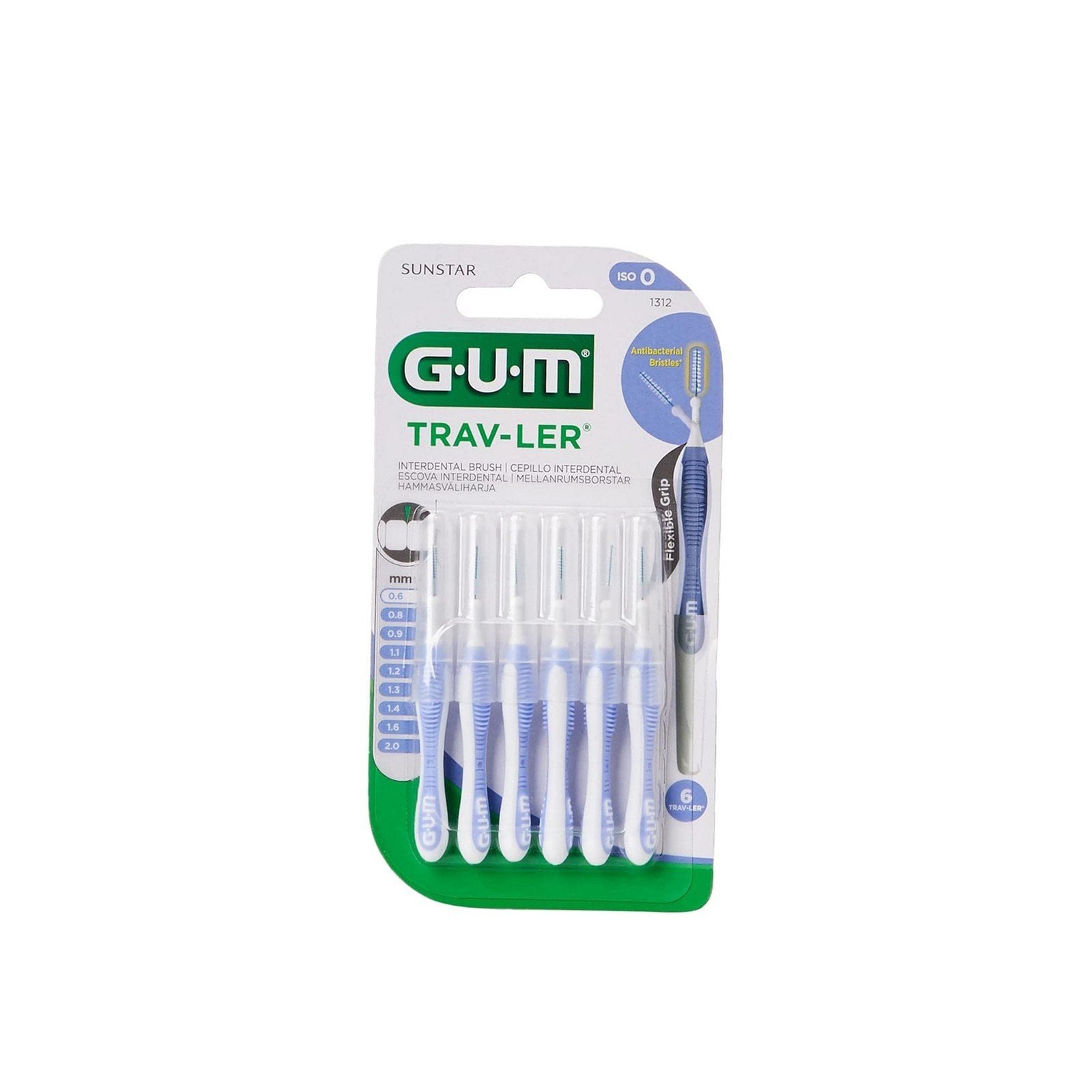 GUM Trav-Ler Interdental Brush ISO 0 x6 UAE