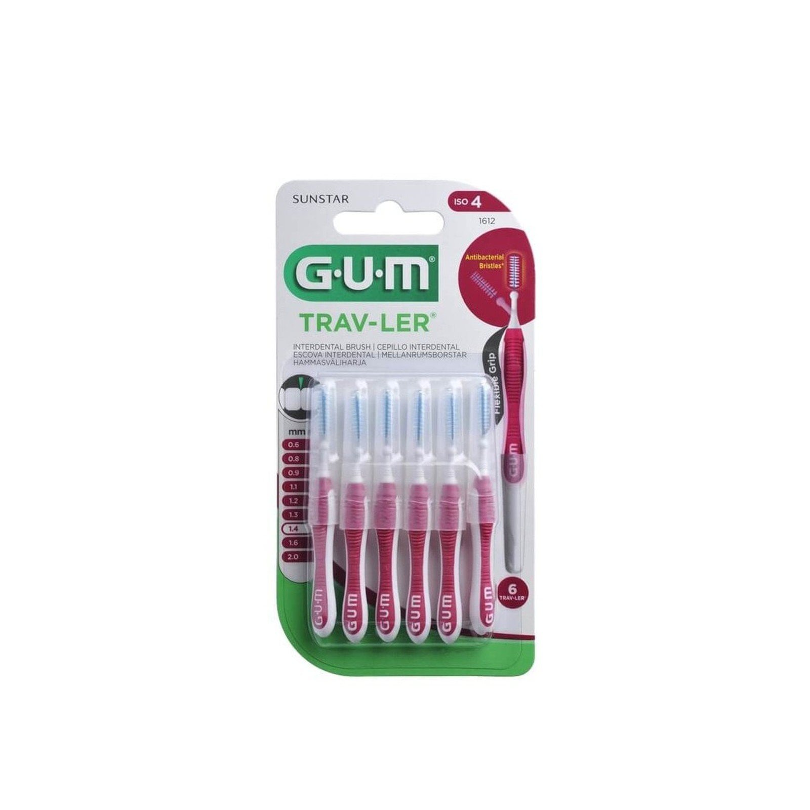 GUM Trav-Ler Interdental Brush ISO 4 x6 México