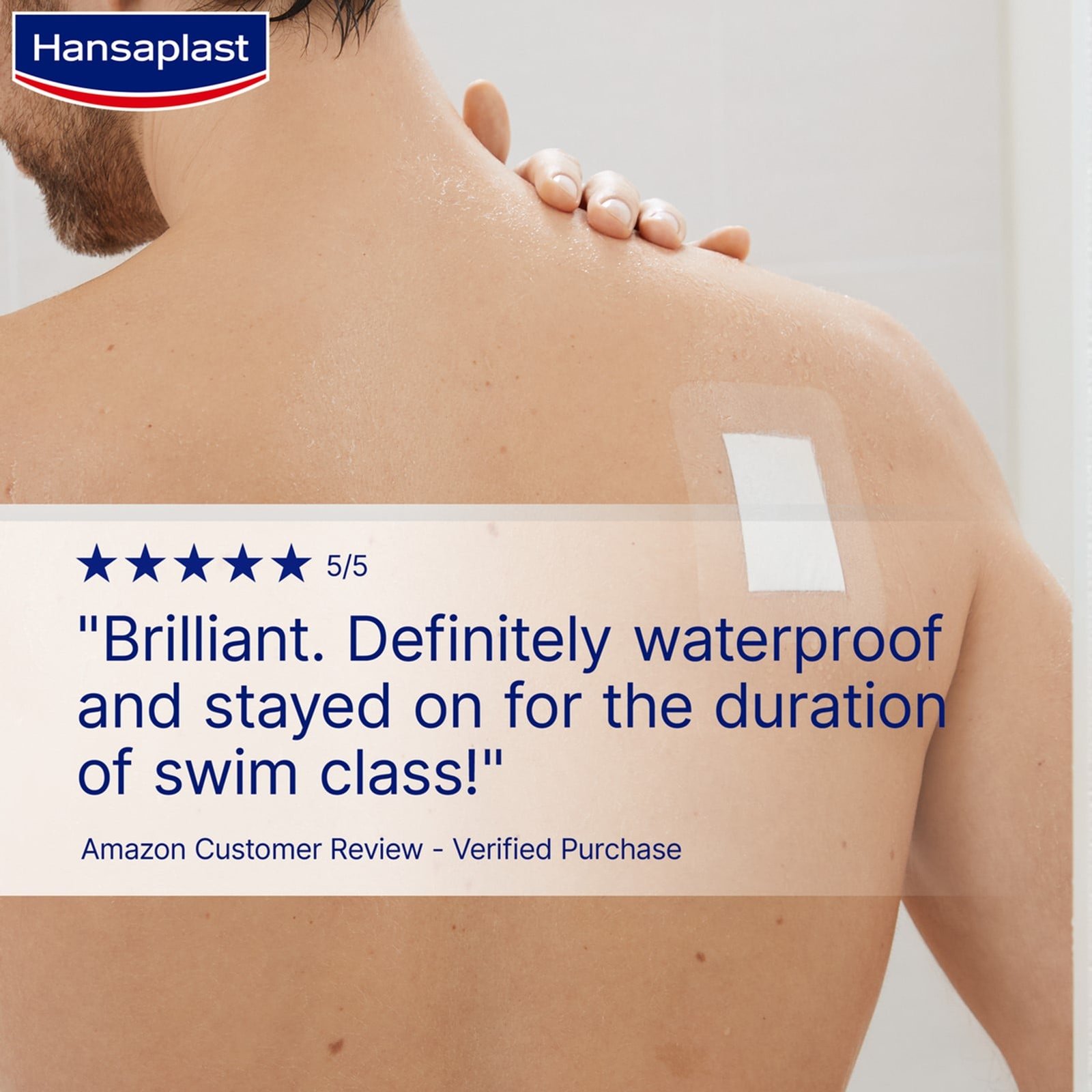 Hansaplast Med+ Aqua Protect XXL Sterile Waterproof Wound Plasters x5 ...
