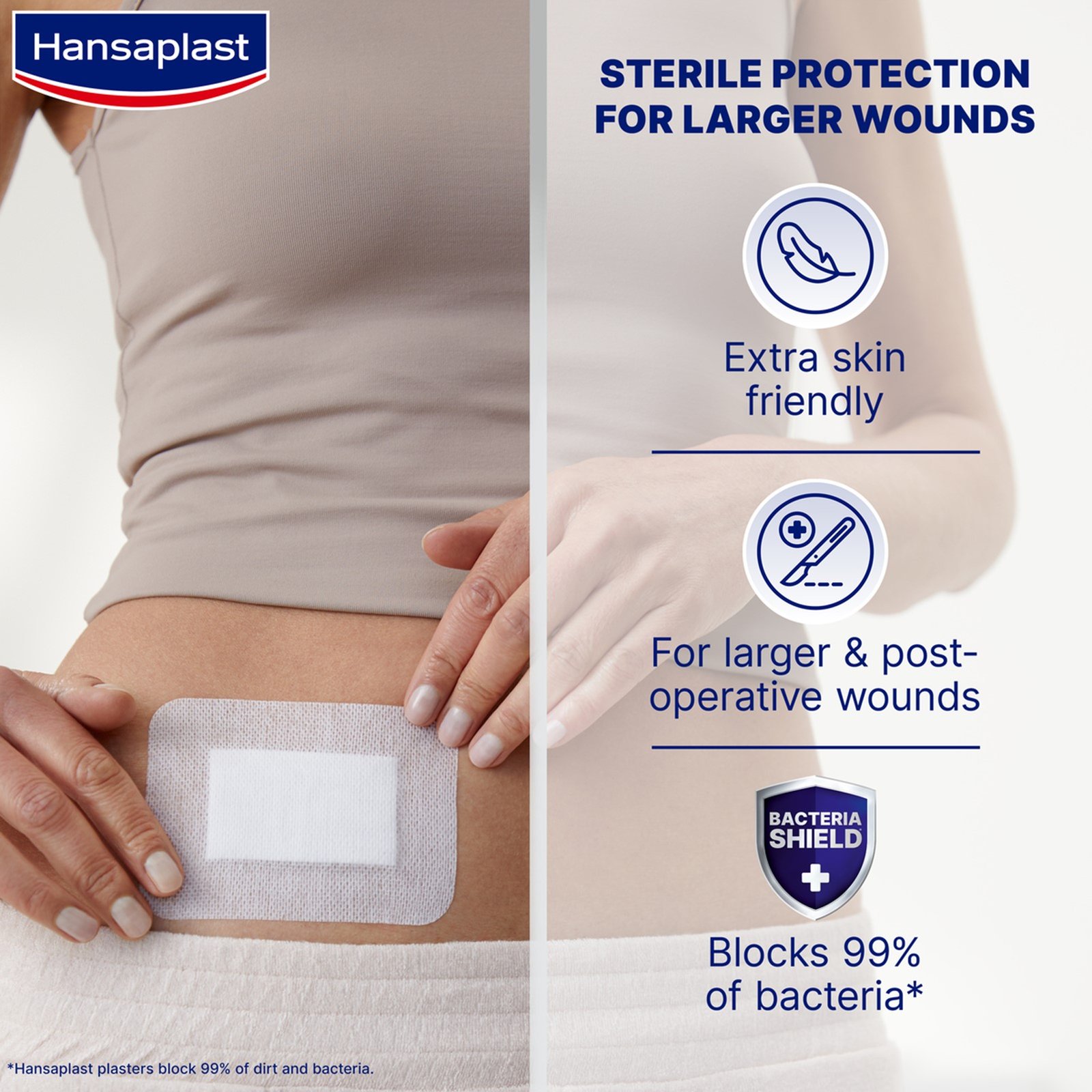 Hansaplast Med+ Sensitive XXL Sterile Plasters x5 الأردن