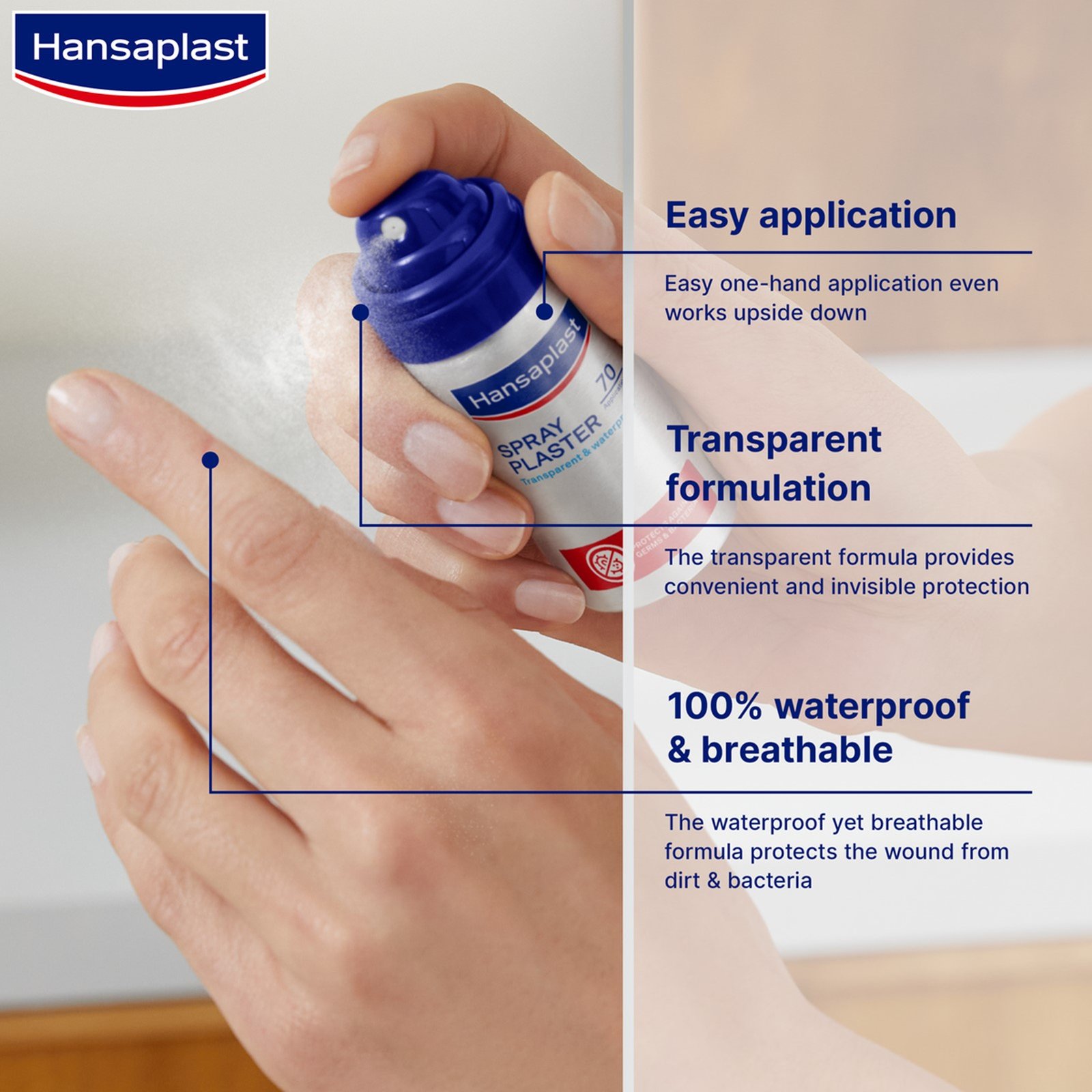 Hansaplast Spray Plaster 32.5ml (1.10floz) UK