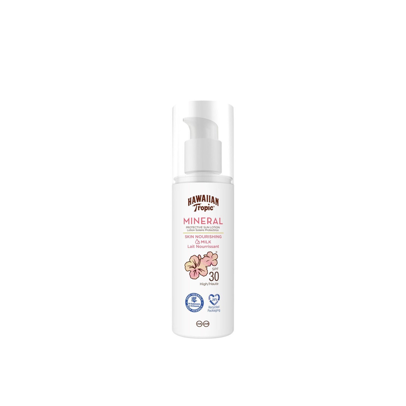 Hawaiian Tropic Mineral Protective Sun Lotion Skin Nourishing Milk ...