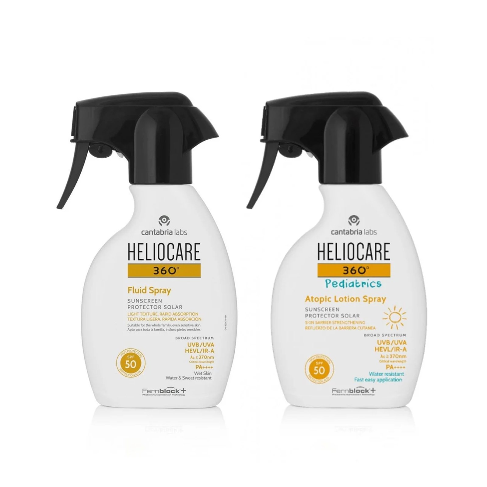 Heliocare 360 Fluid Spray Sunscreen Spf50 250Ml + 360 Pediatrics Atopic ...