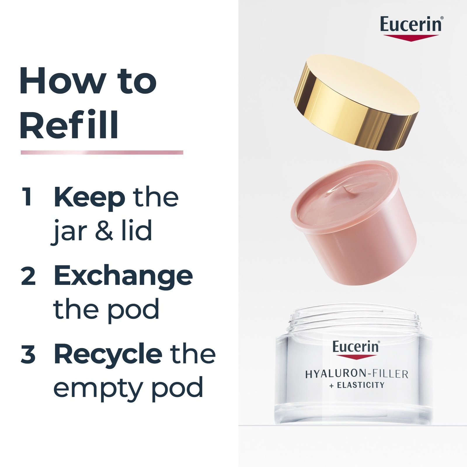 Eucerin Hyaluron-Filler + Elasticity Day Cream Rosé Spf30 Refill 50Ml ...