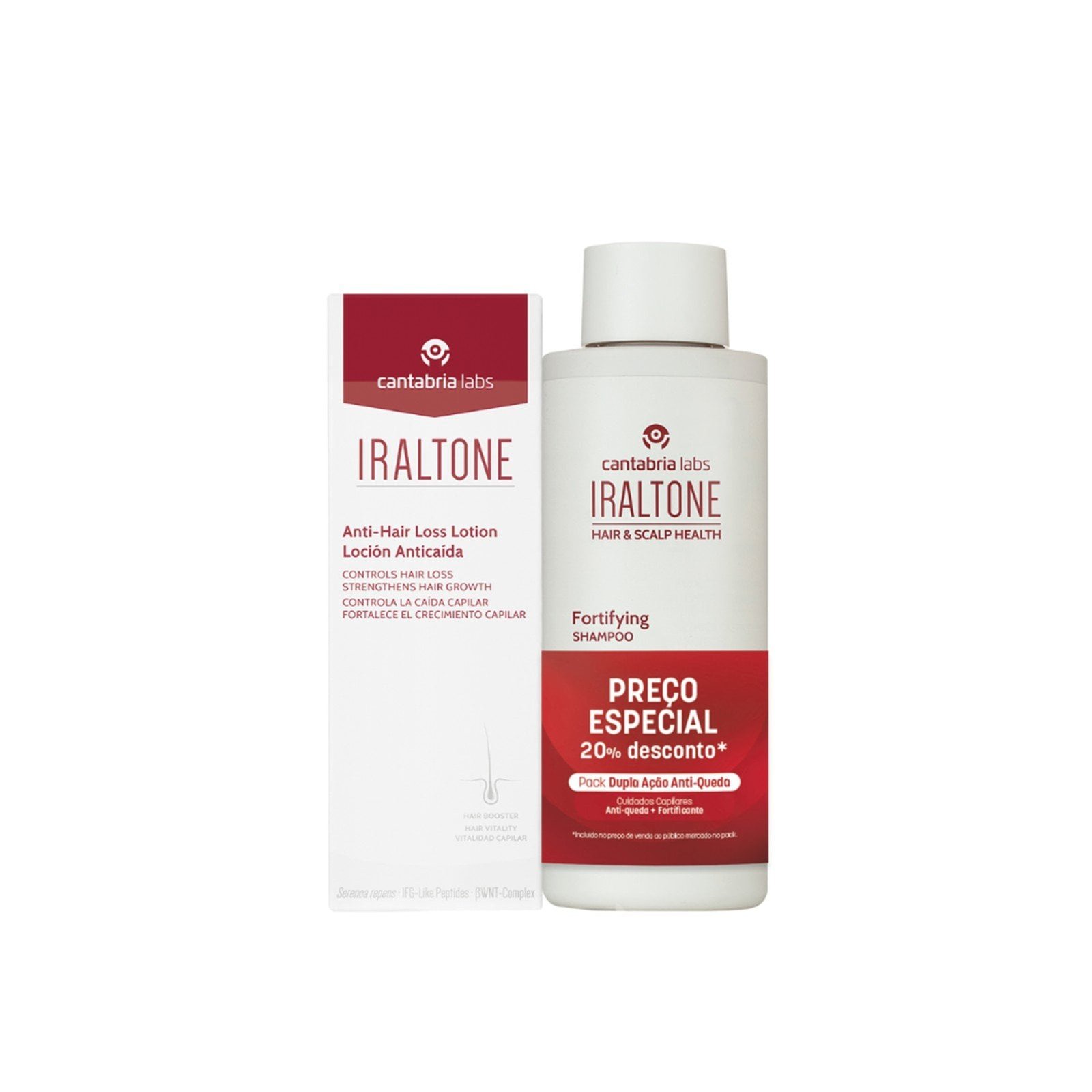 Iraltone Anti-Hair Loss Lotion 100ml + Iraltone Fortifying Shampoo ...