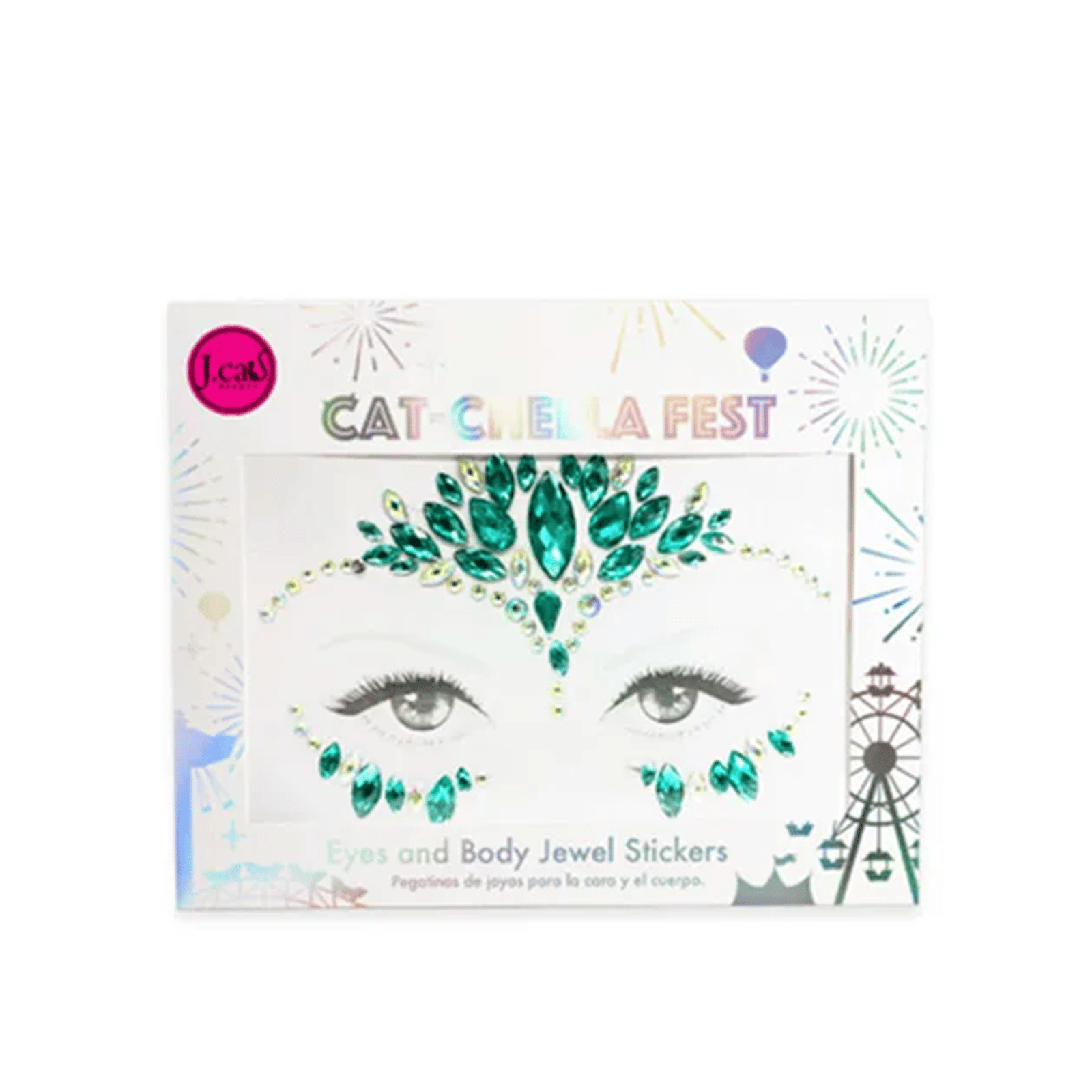 J.Cat Cat-Chella Fest Face and Body Jewel Stickers 103 Emerald