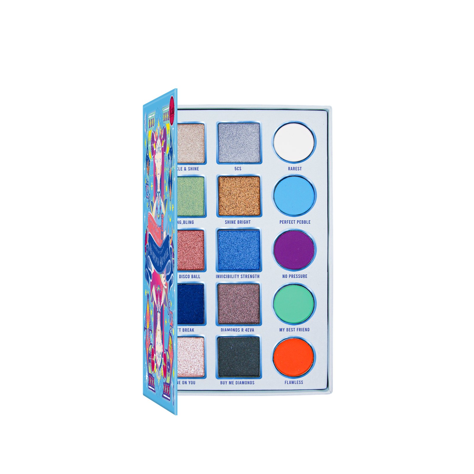 J.Cat House Of Queens 15 Color Palette Diamond Dealer 12.5g (0.44oz) USA