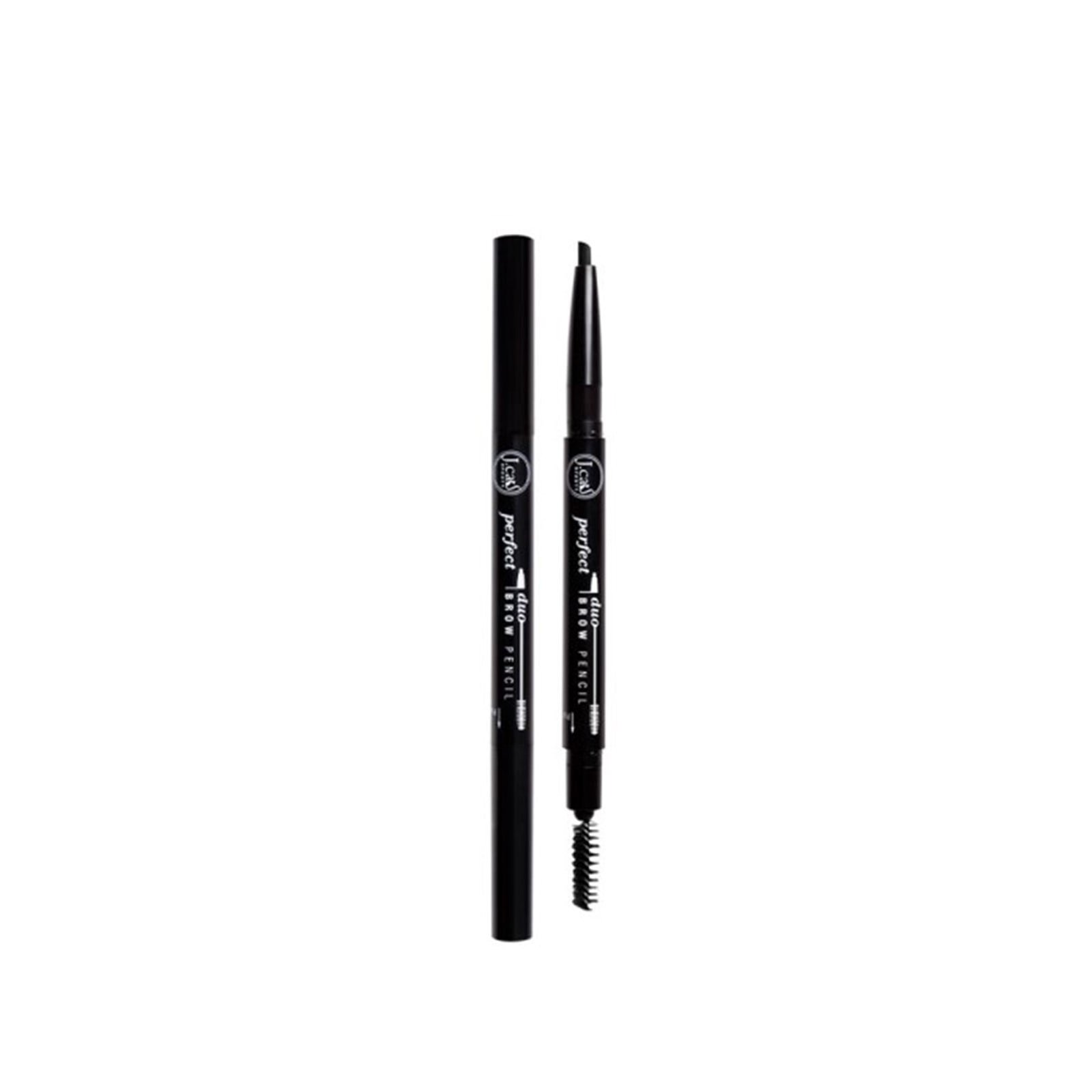 J.Cat Perfect Duo Brow Pencil 101 Jet Black 0.25g (0.009oz) USA
