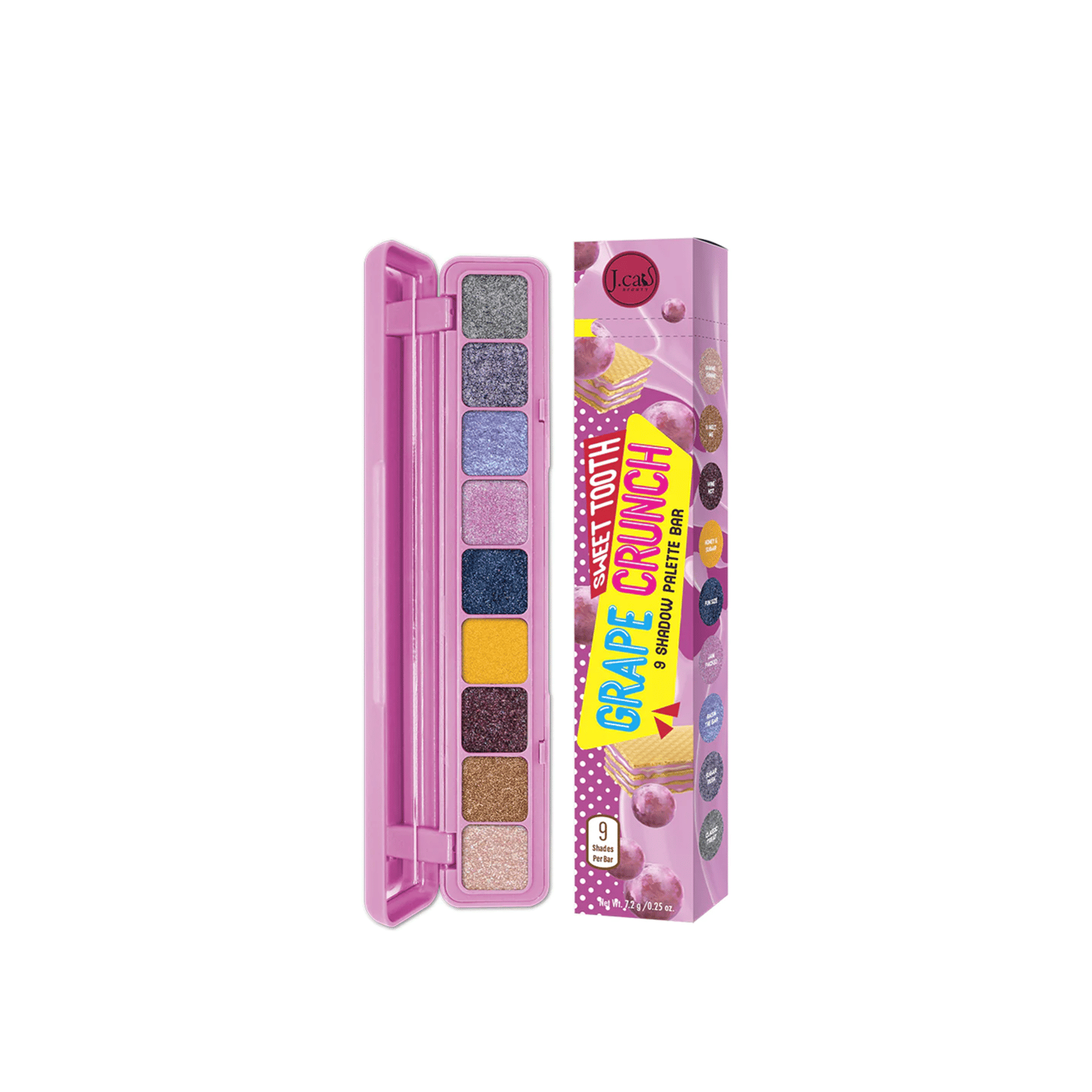 J.Cat Sweet Tooth 9 Shadow Palette Bar 104 Grape Crunch