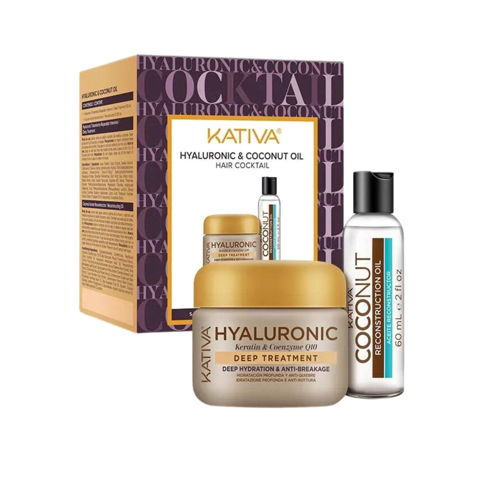 Kativa Hyaluronic & Coconut Oil Hair Cocktail Set Nigeria