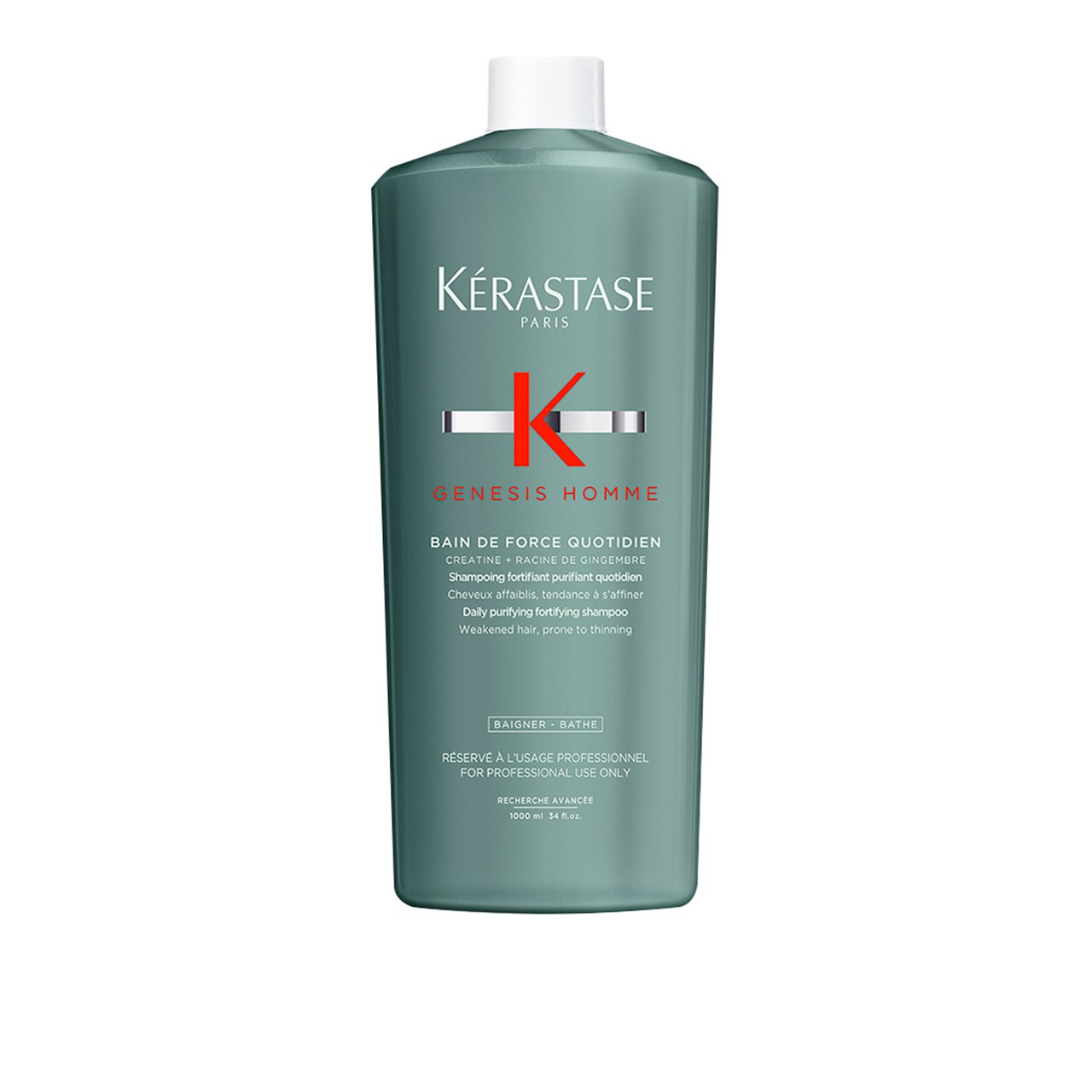 Kérastase Genesis Homme Daily Purifying Fortifying Shampoo 1L (34floz ...