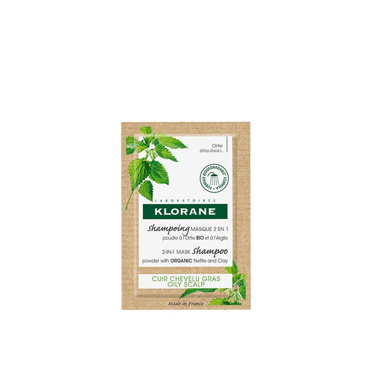 Klorane 2-In-1 Mask Shampoo Powder With Nettle & Clay 8X3G