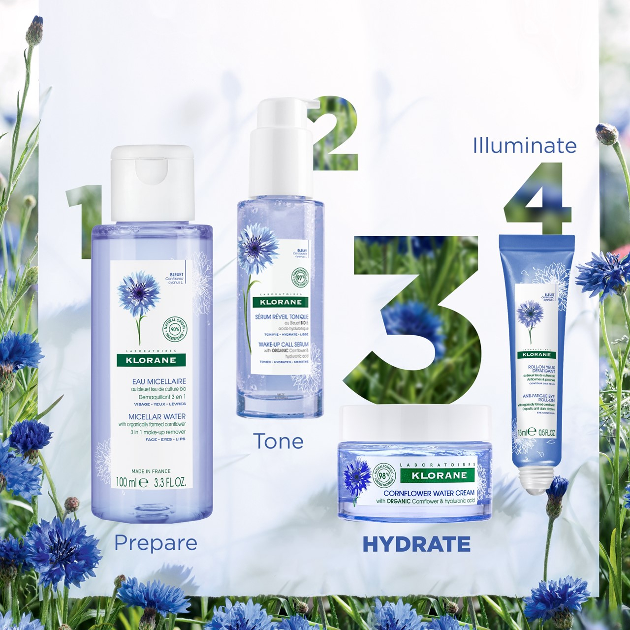 Klorane Cornflower Water Cream with Organic Cornflower 50ml Montenegro