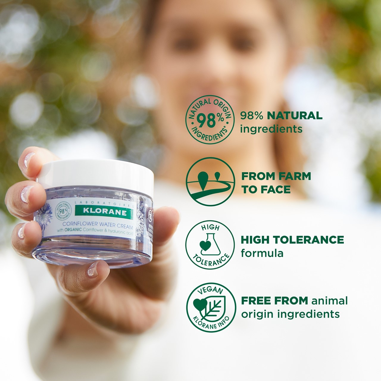 Klorane Cornflower Water Cream with Organic Cornflower 50ml Montenegro