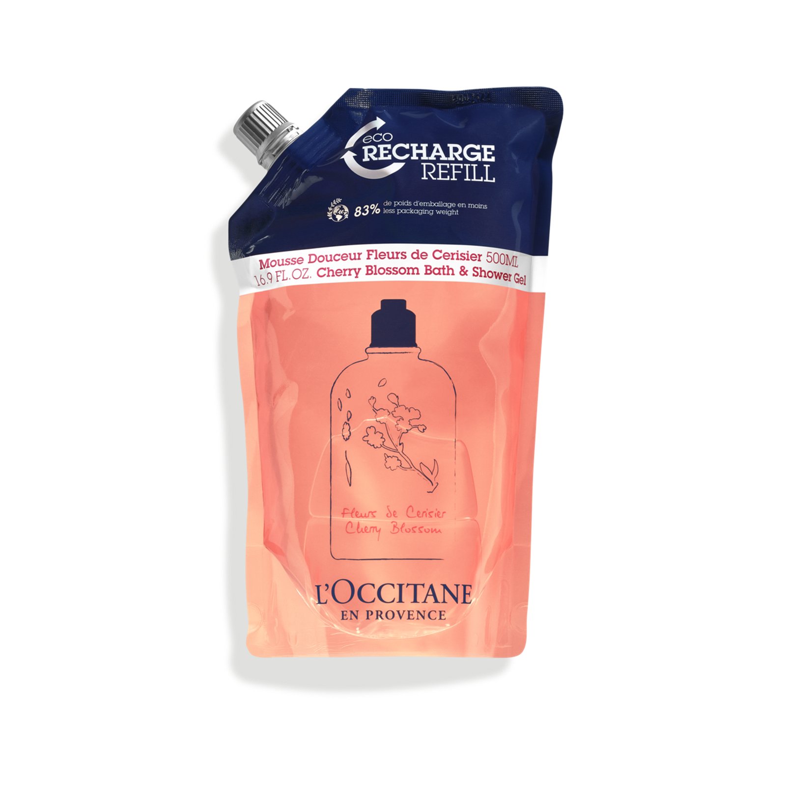 L'Occitane Aromachology Cherry Blossom Bath & Shower Gel Eco-Refill ...